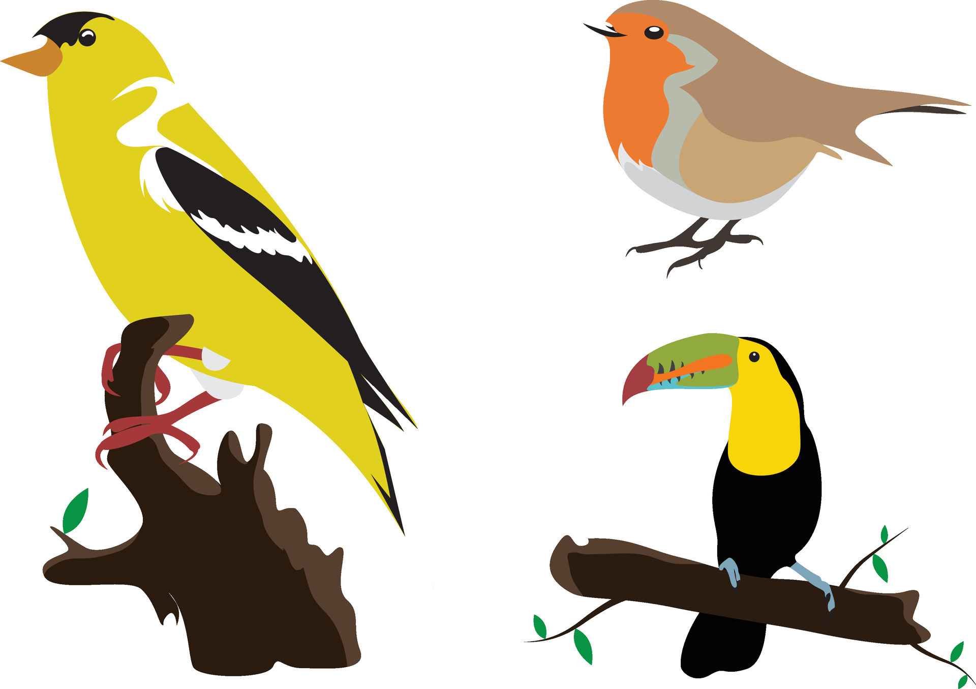 simple bird vector set 35252490 Vector Art at Vecteezy