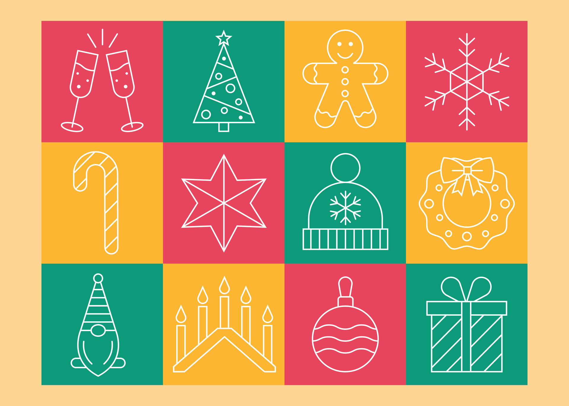 christmas icon flat vector illustration 35252578 Vector Art at Vecteezy