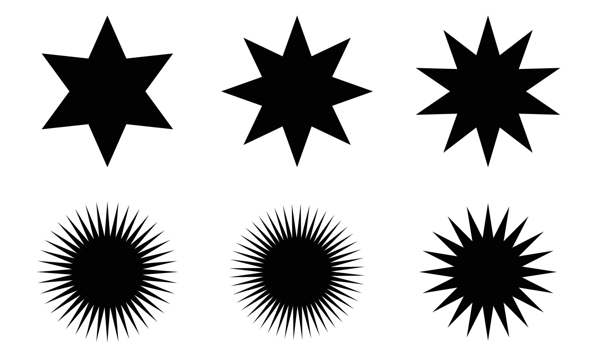 Set Of Star Vector Shapes. 35252814 Vector Art at Vecteezy