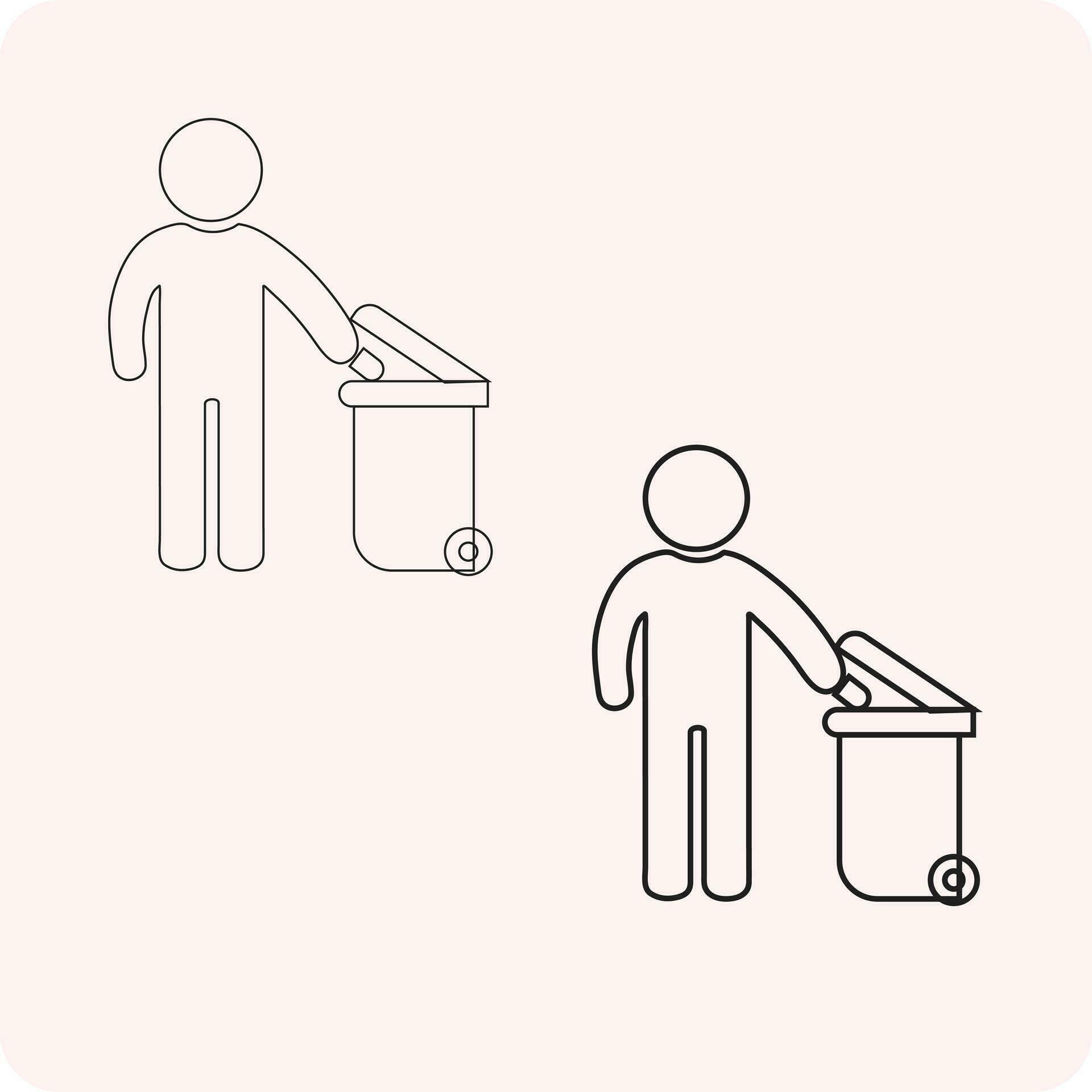 man throw garbage, waste, trash, dust in dustbin vector icon 35254884 Vector Art at Vecteezy