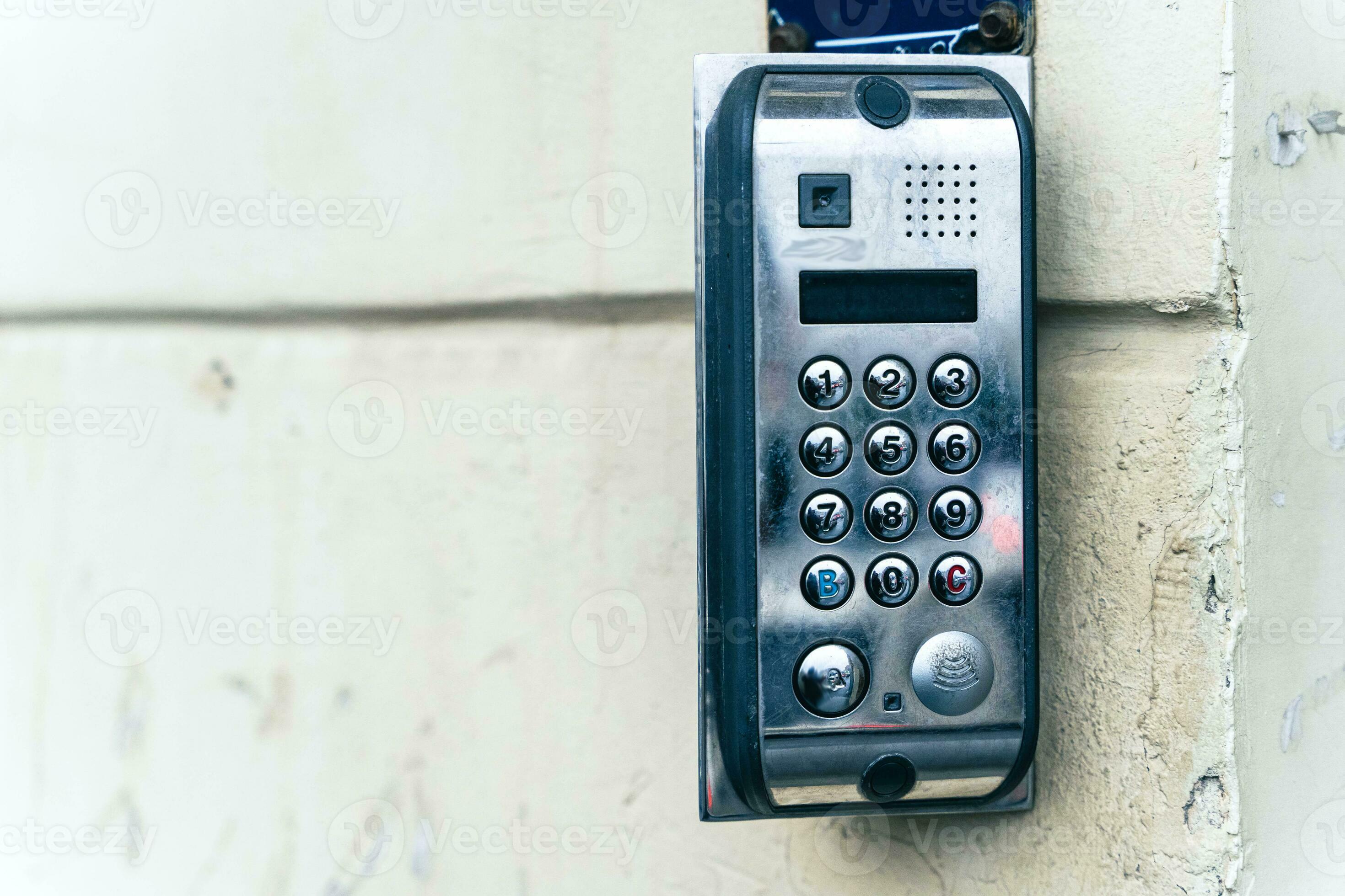 Modern Intercom System Mounted on House Wall for Secure Access 35260311 Stock Photo at Vecteezy