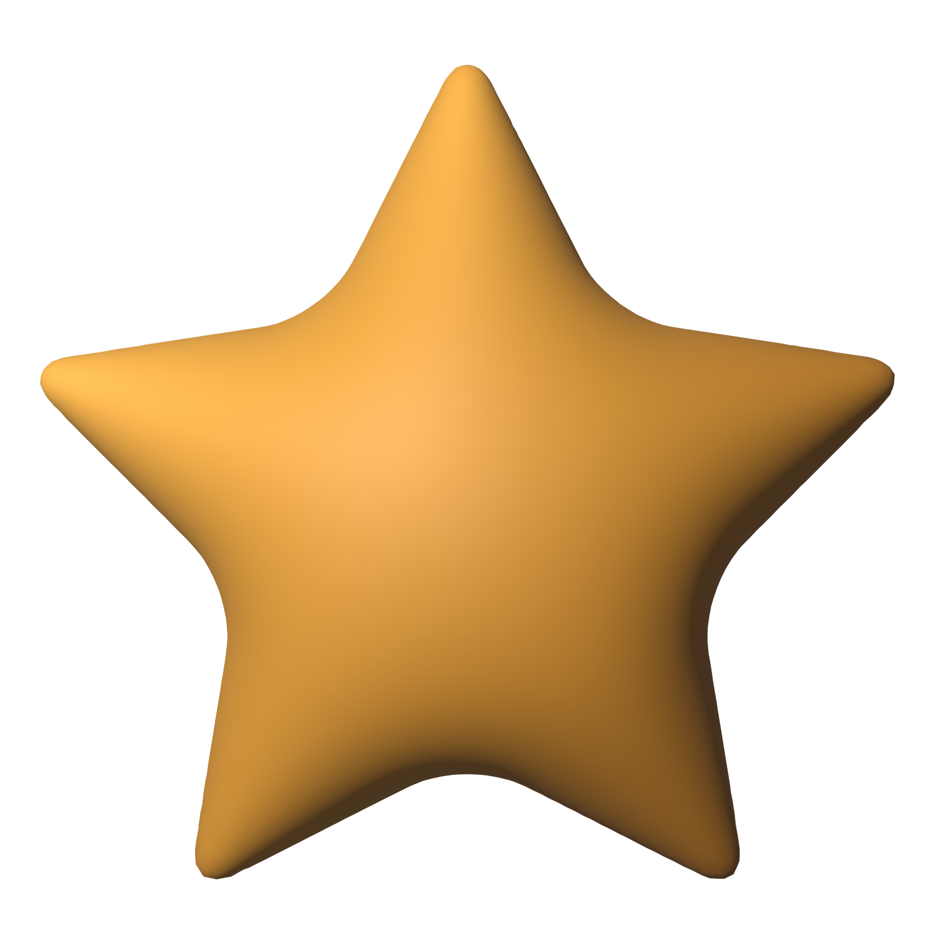 Gold star 3d symbol shiny icon decorative for element 35264557 PNG