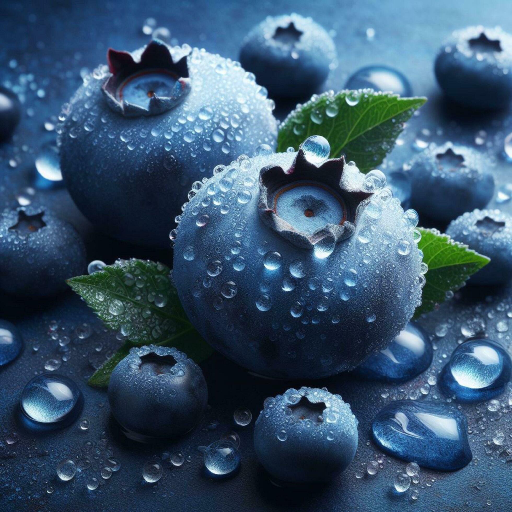 AI generated Blueberry with drops 35268110 Stock Photo at Vecteezy