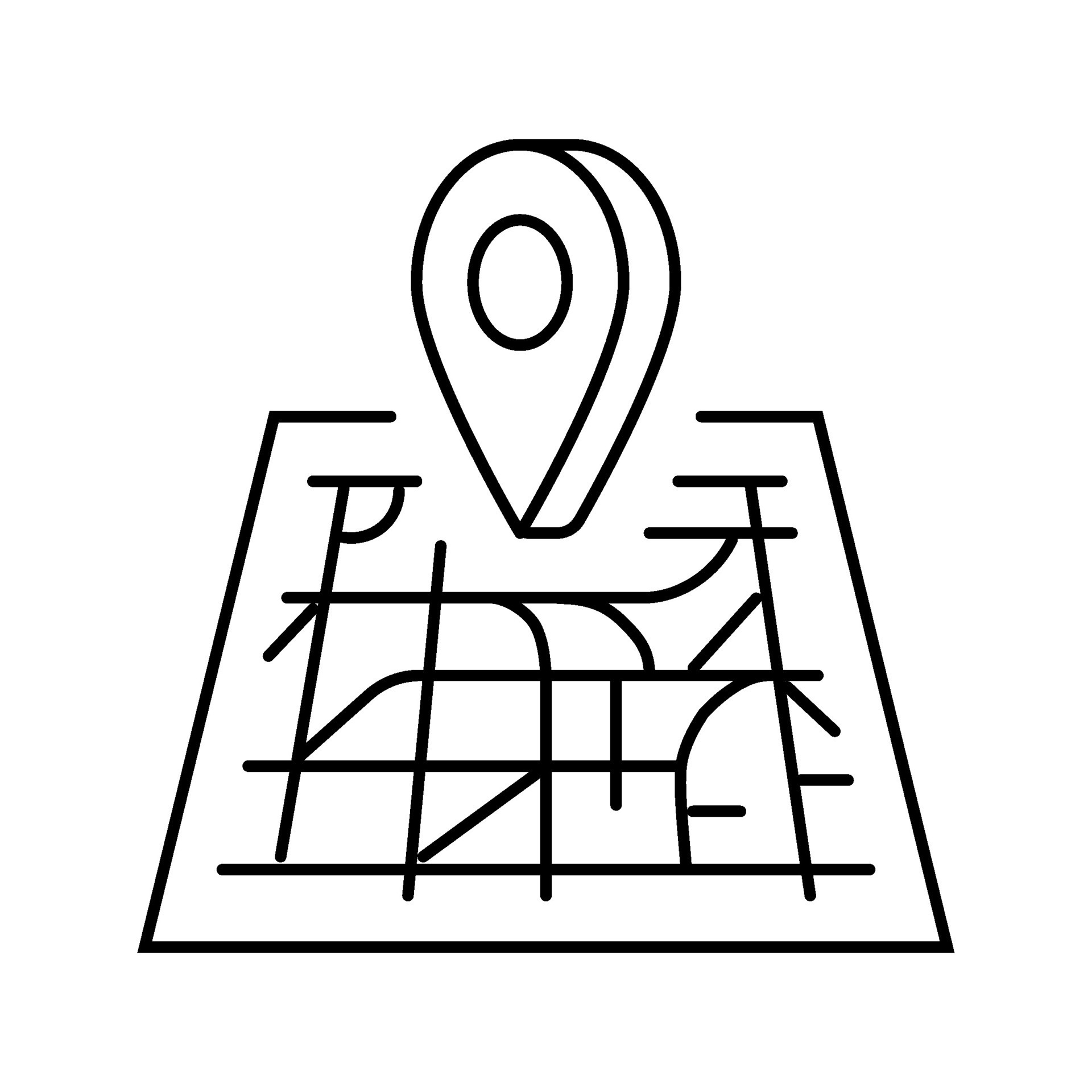 Map Pointer Gps Line Icon Vector Illustration 35268608 Vector Art At
