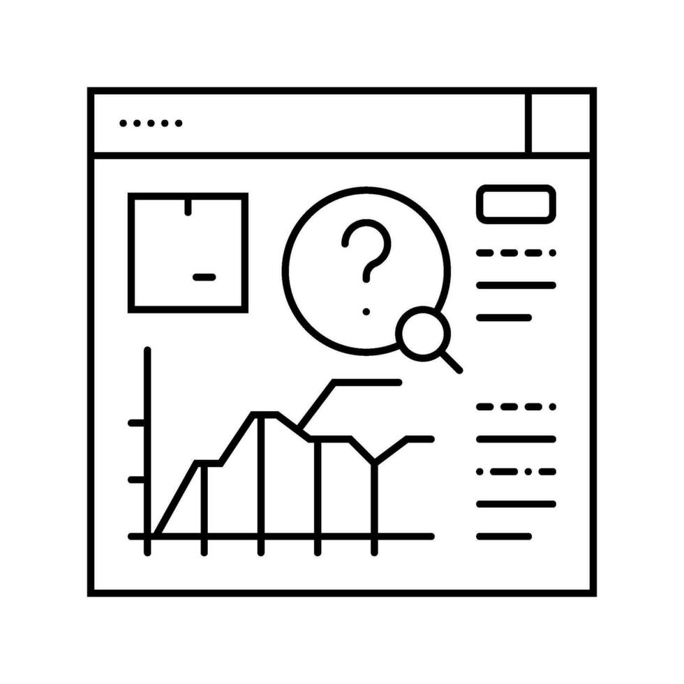 demand forecasting logistic manager line icon vector illustration ...