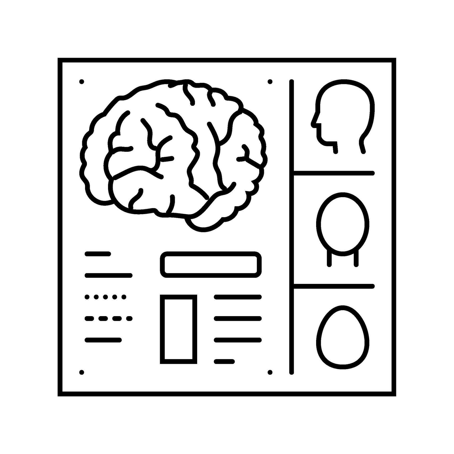 brain examination neurologist line icon vector illustration 35269074 ...