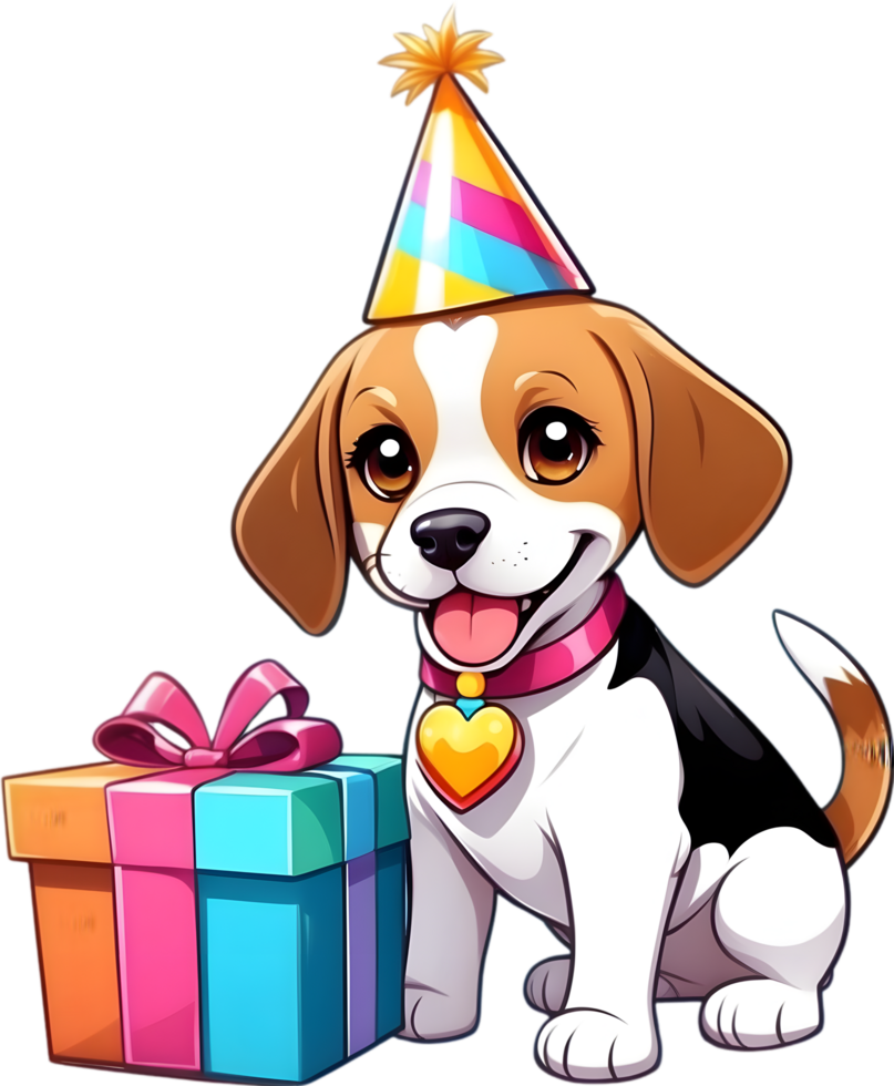 Ai Gerado Feliz Aniversário Cachorro Desenho Animado Png 35269224 Png