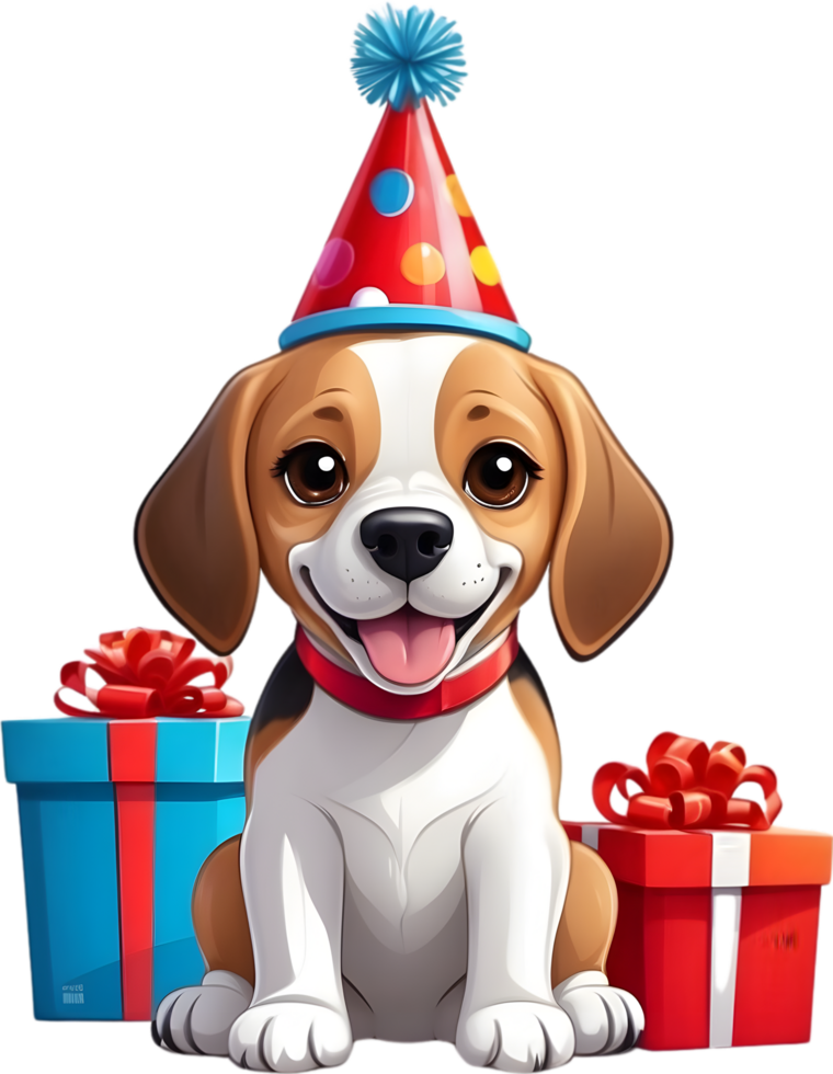 Ai Gerado Feliz Aniversário Cachorro Desenho Animado Png 35269227 Png