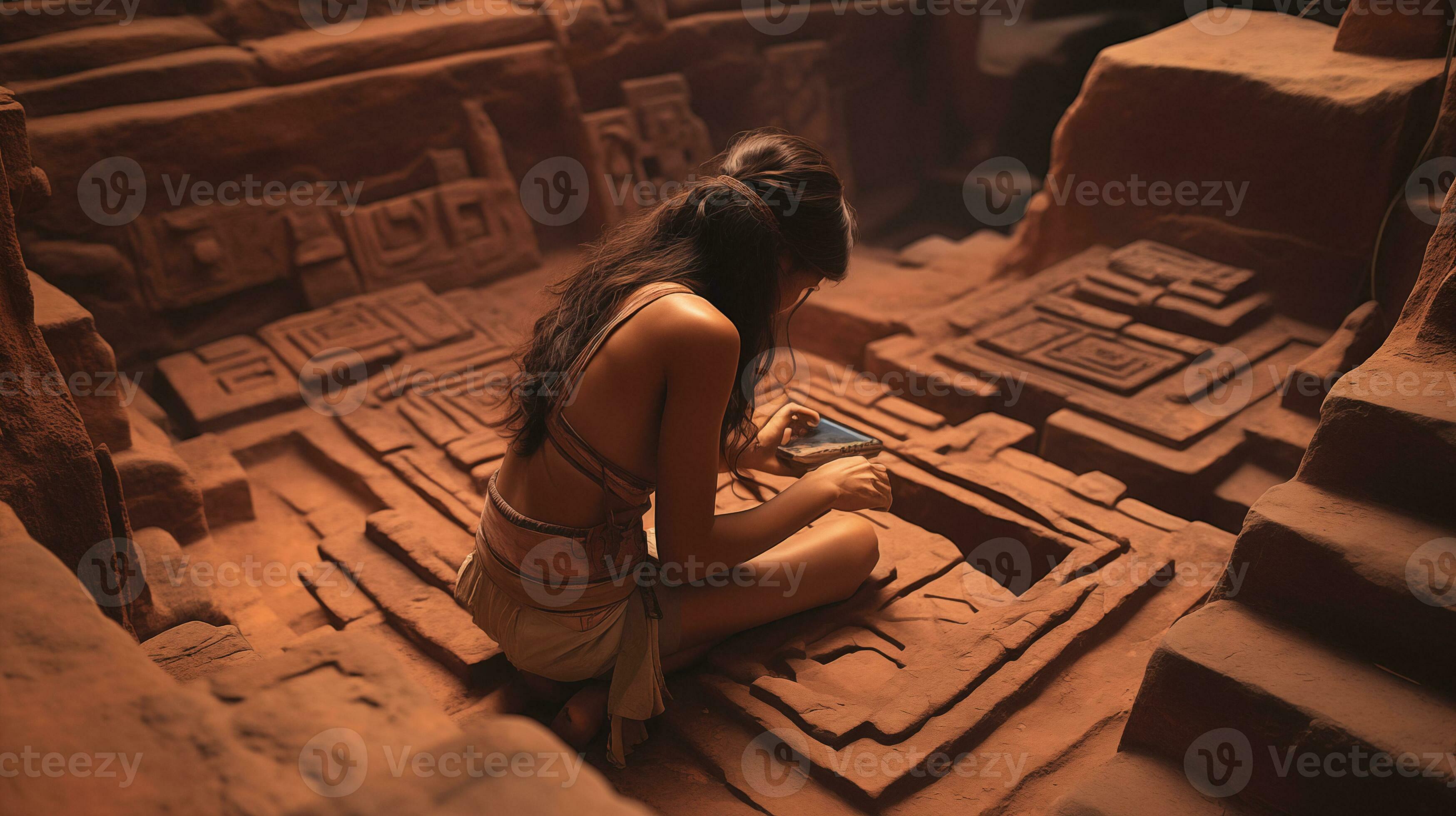 AI generated Archaeologist Deciphering Ancient Scripts AI generated 35270141 Stock Photo at Vecteezy