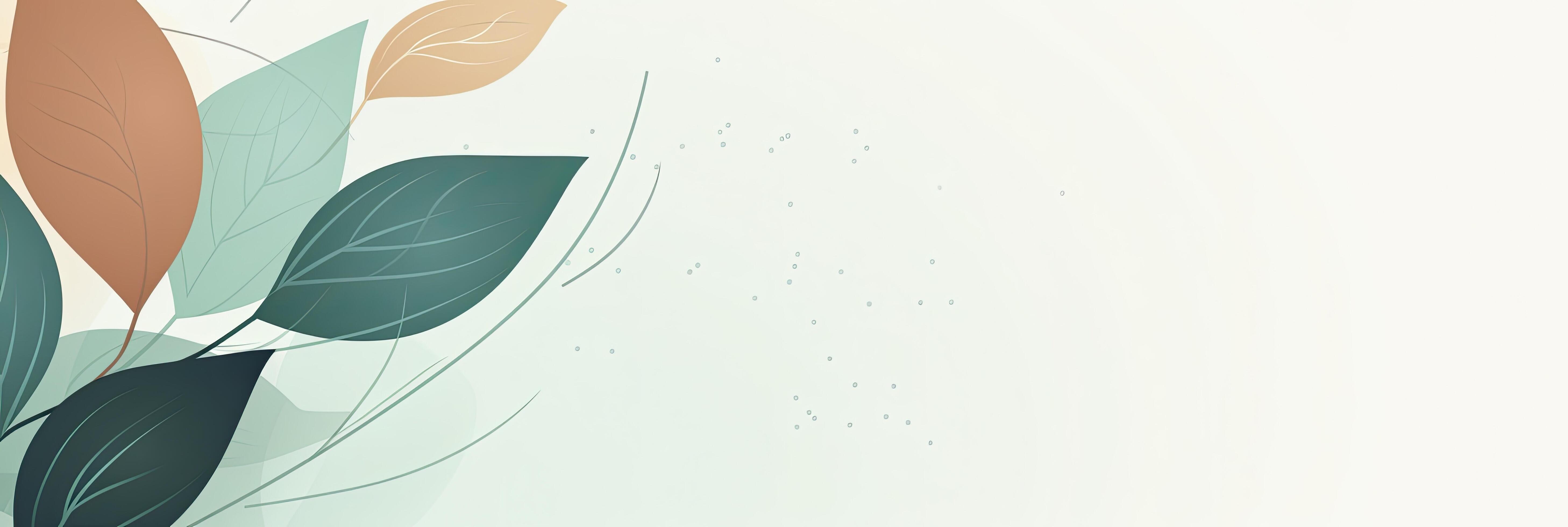 AI generated Minimalist abstract background with outline leaves. AI ...