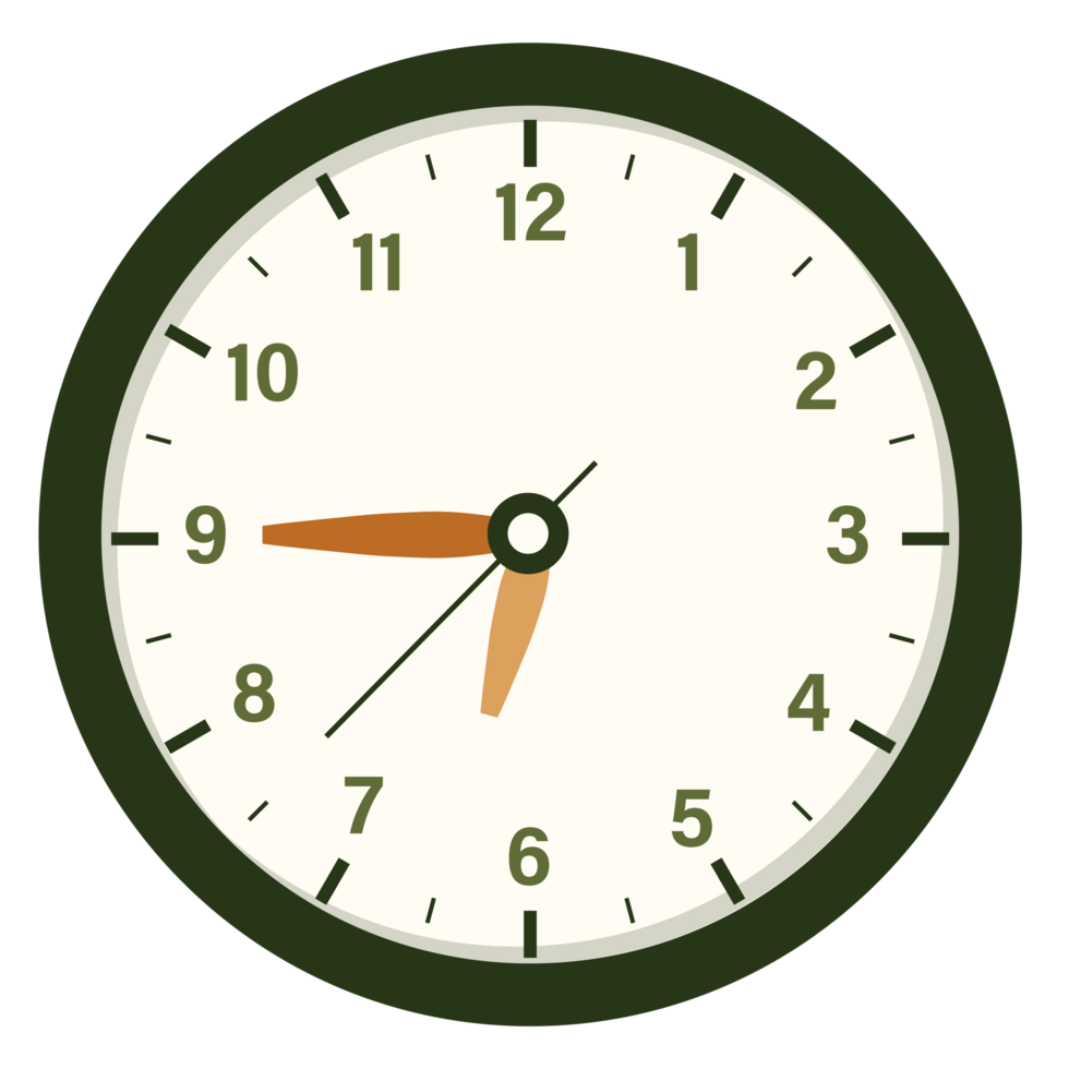 Wall Analog Clock Design Show at 6.45, Time and Clock Illustration ... Wall Analog Clock Design Show at 6.45, Time and Clock Illustration ...