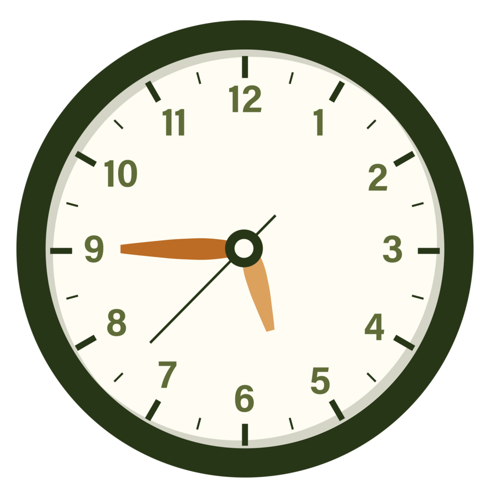 Wall Analog Clock Design Show at 5.45, Time and Clock Illustration ... Wall Analog Clock Design Show at 5.45, Time and Clock Illustration ...
