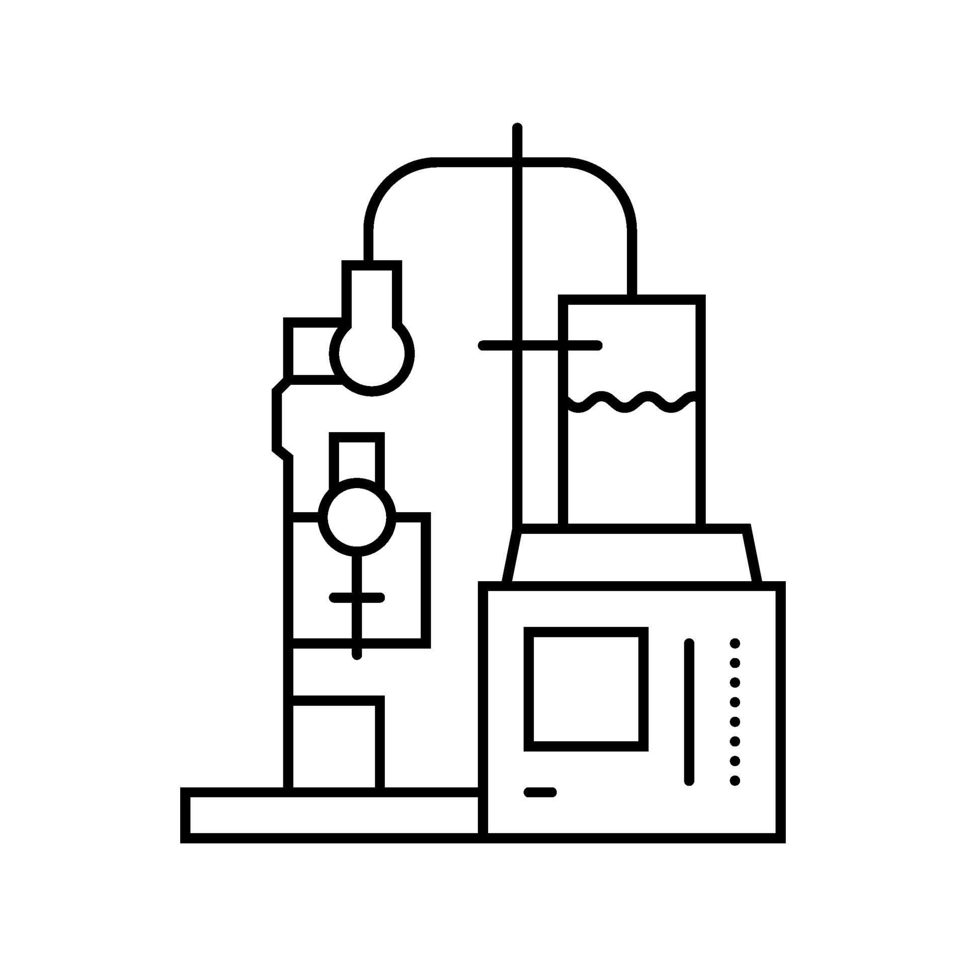 Corrosion Testing Materials Engineering Line Icon Vector Illustration