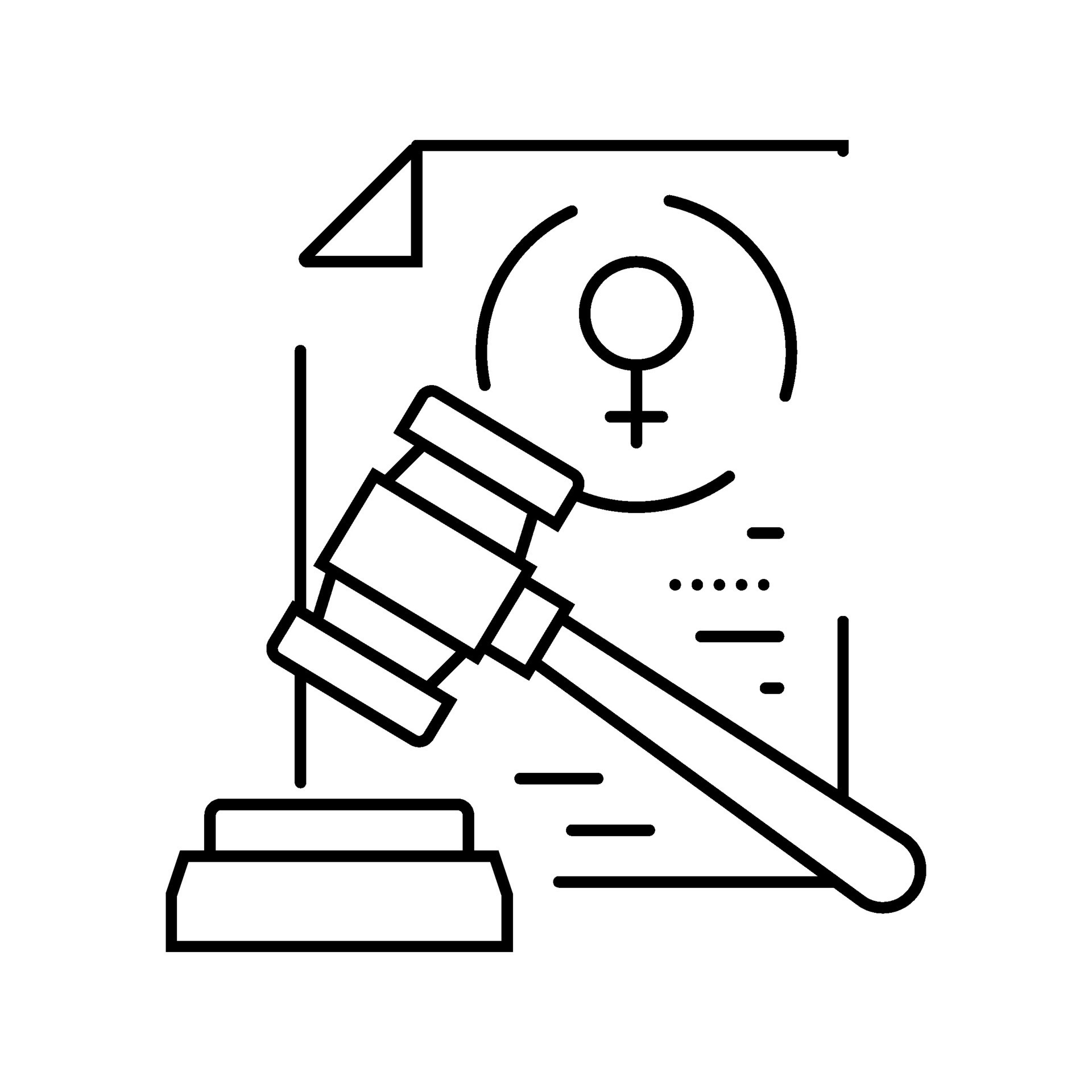 Womens Rights Feminism Woman Line Icon Vector Illustration 35272373