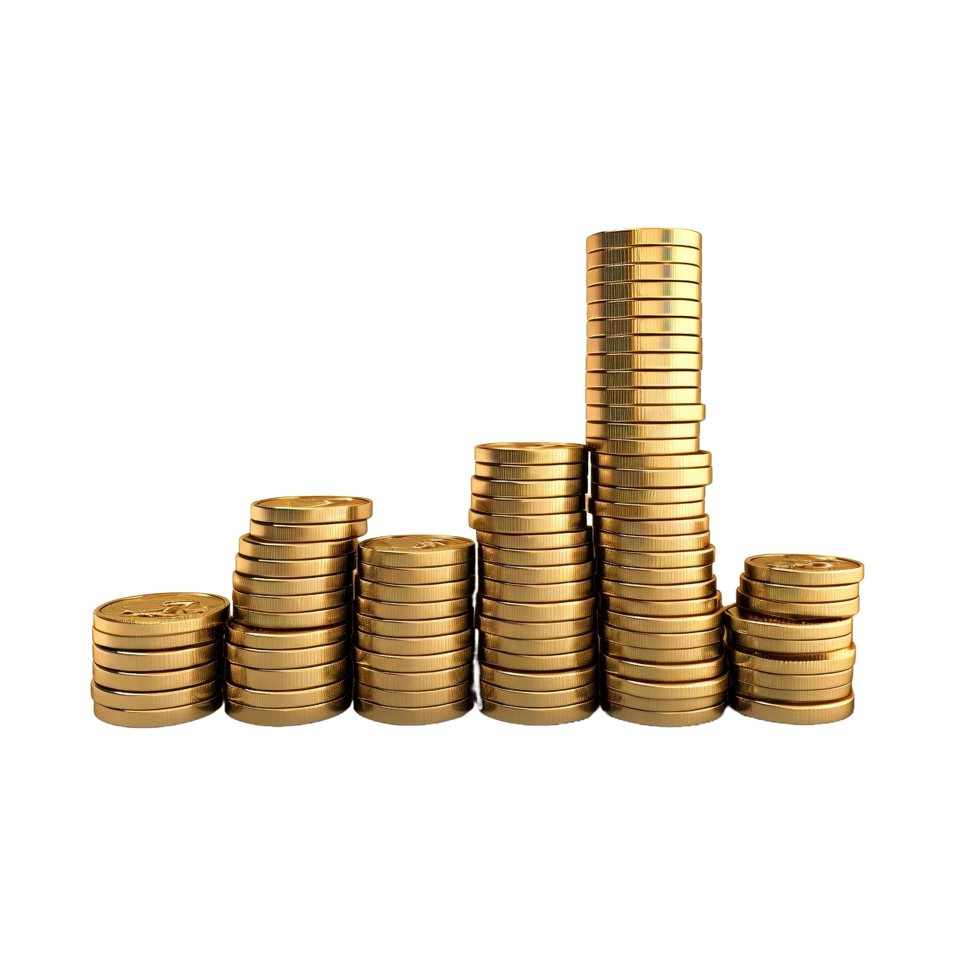 AI generated Stack of Coins on Transparent Background - Ai Generated 35272716 PNG