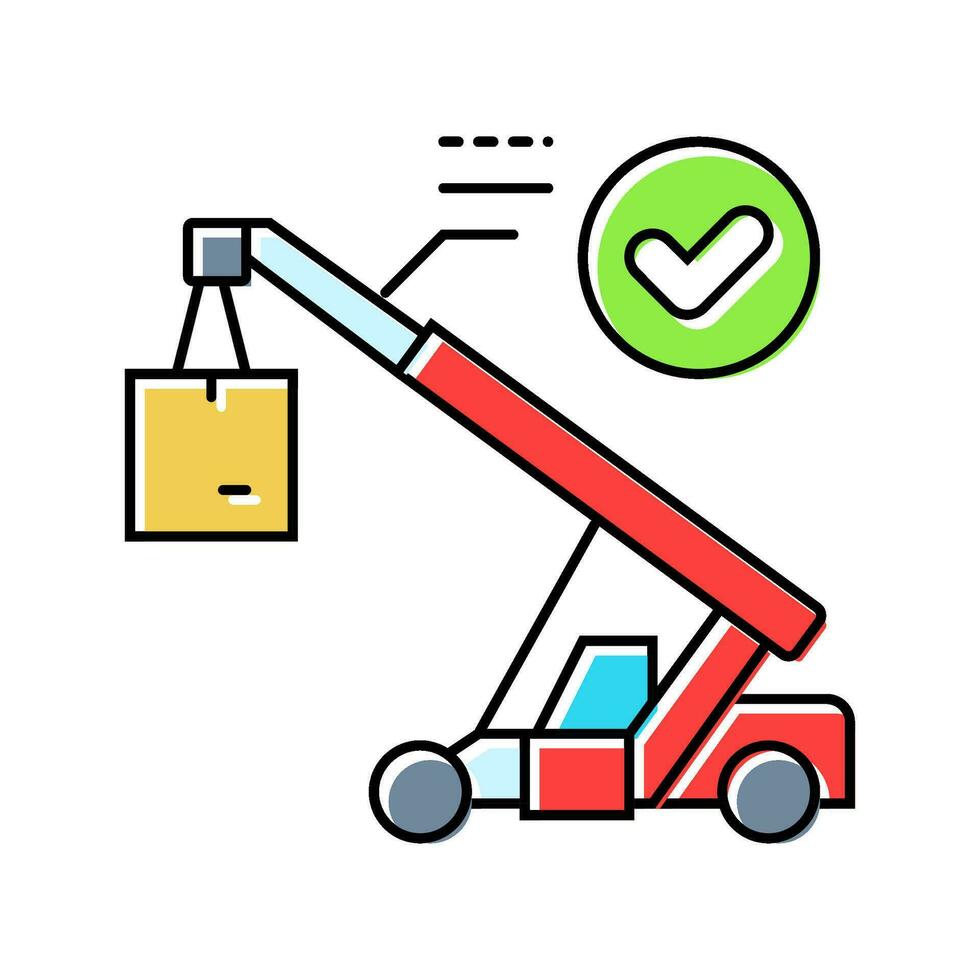 Cargo Handling Logistic Manager Color Icon Vector Illustration 35273440