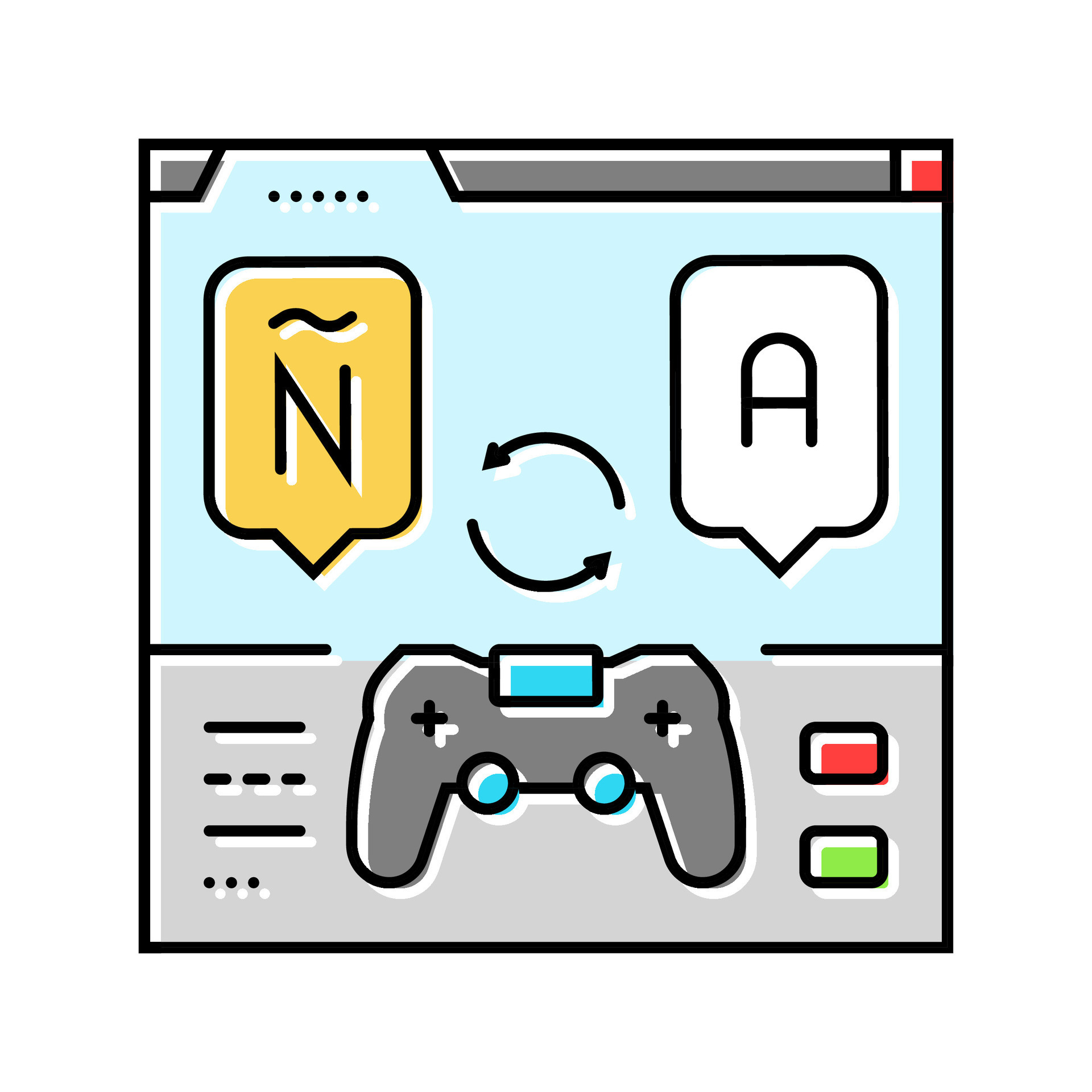 localization game development color icon vector illustration 35273458 ...