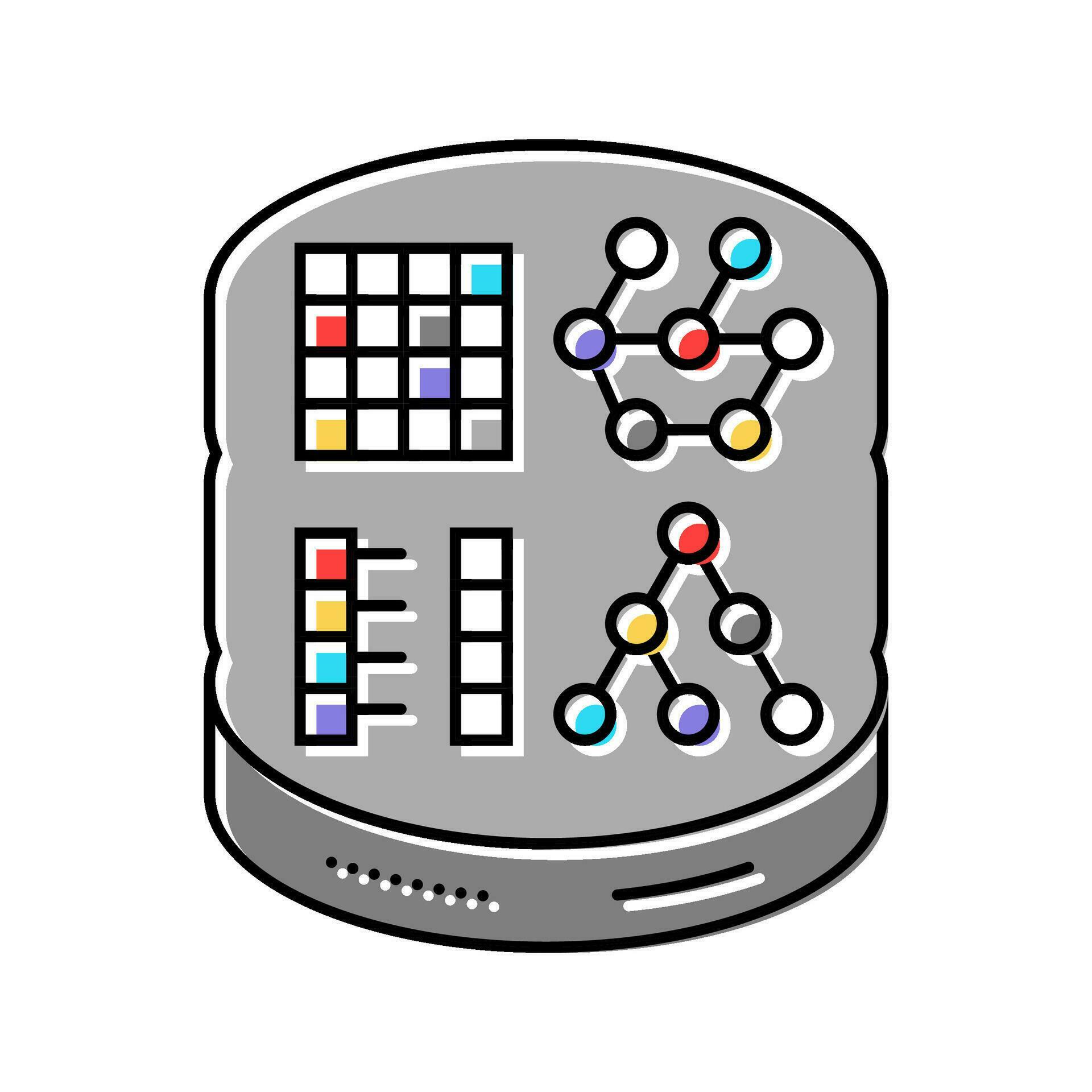 Nosql Database Color Icon Vector Illustration 35273688 Vector Art At Vecteezy