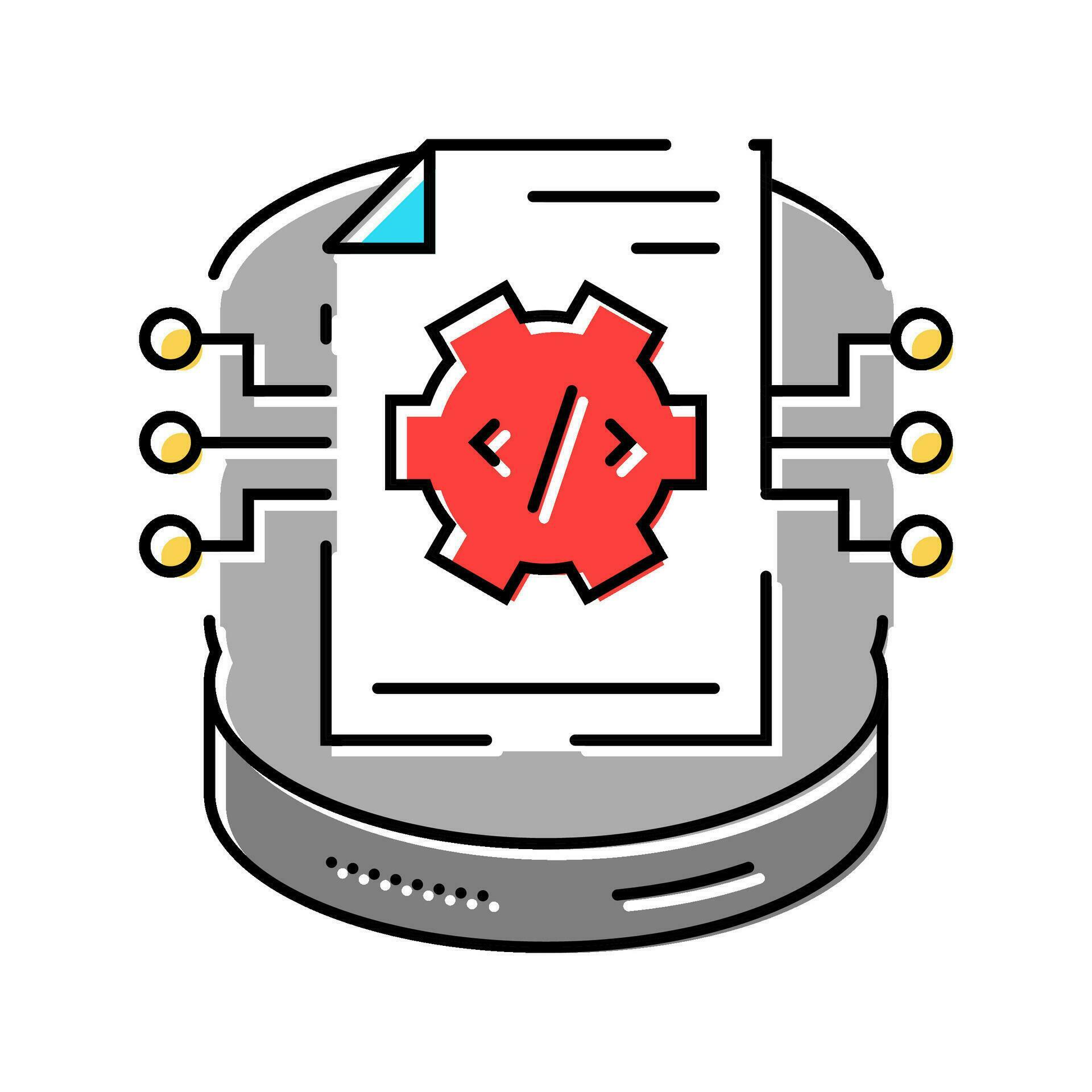 schema development database color icon vector illustration 35273702 ...