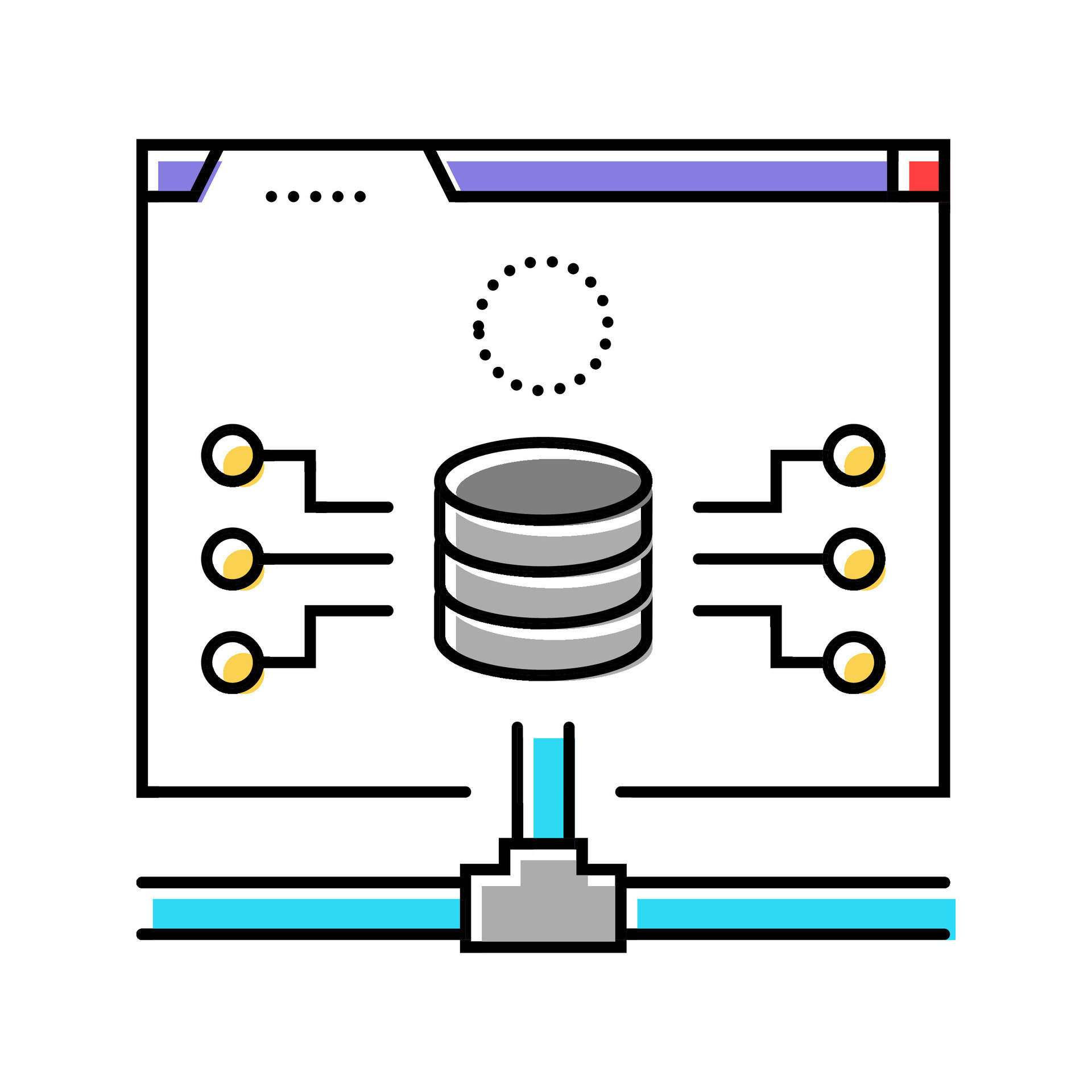 database connectivity color icon vector illustration 35273729 Vector ...