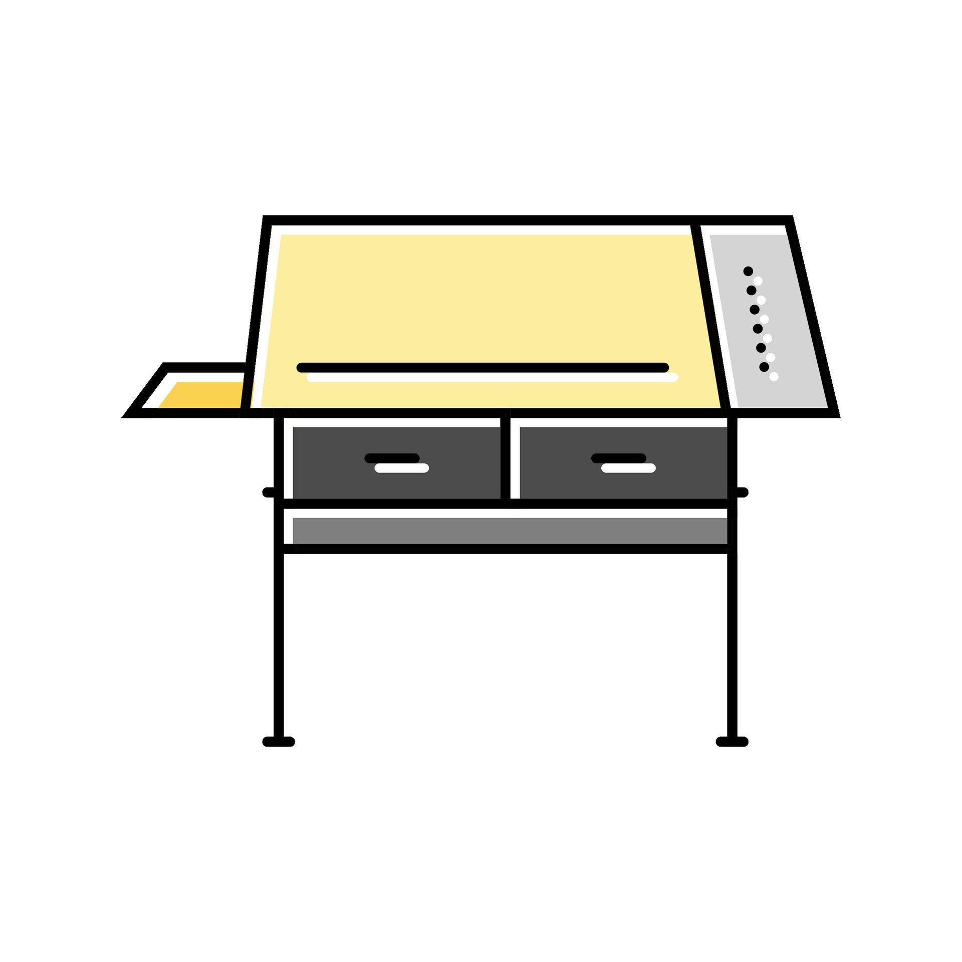 Drafting Table Architectural Drafter Color Icon Vector Illustration 35273833 Vector Art At Vecteezy