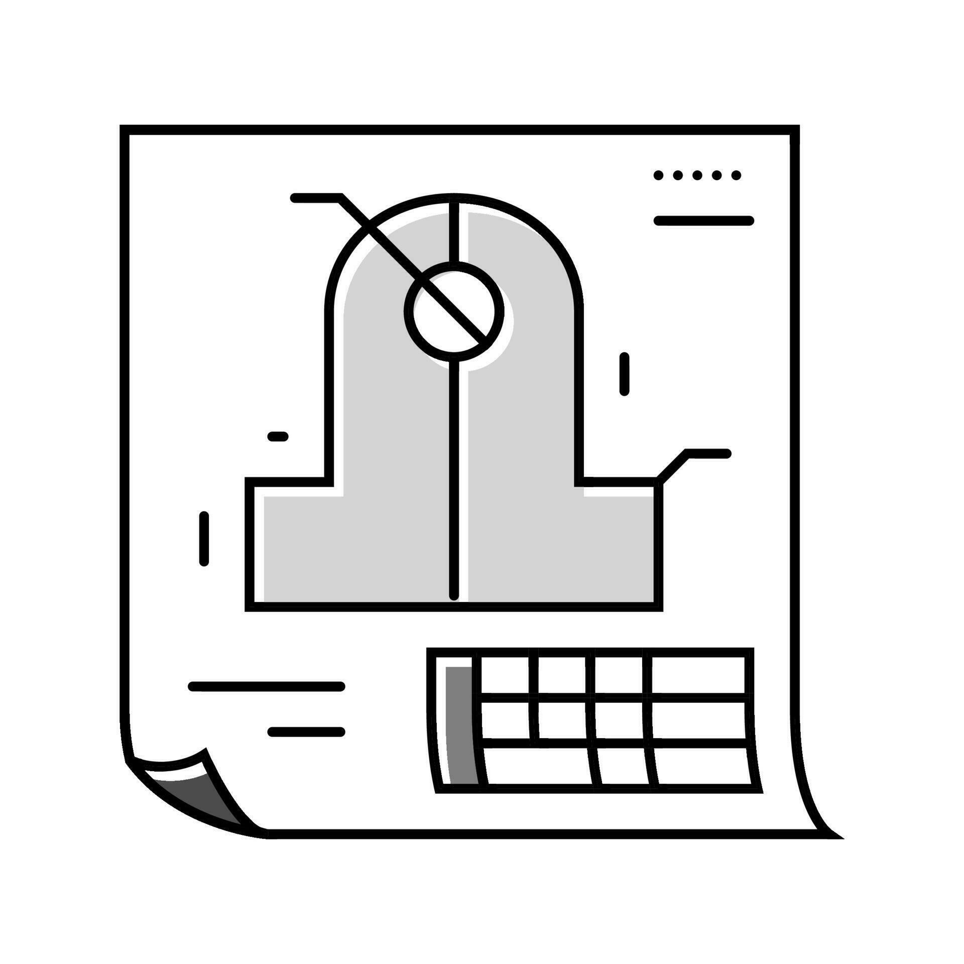 Technical Drawings Architectural Drafter Color Icon Vector Illustration 35273907 Vector Art At