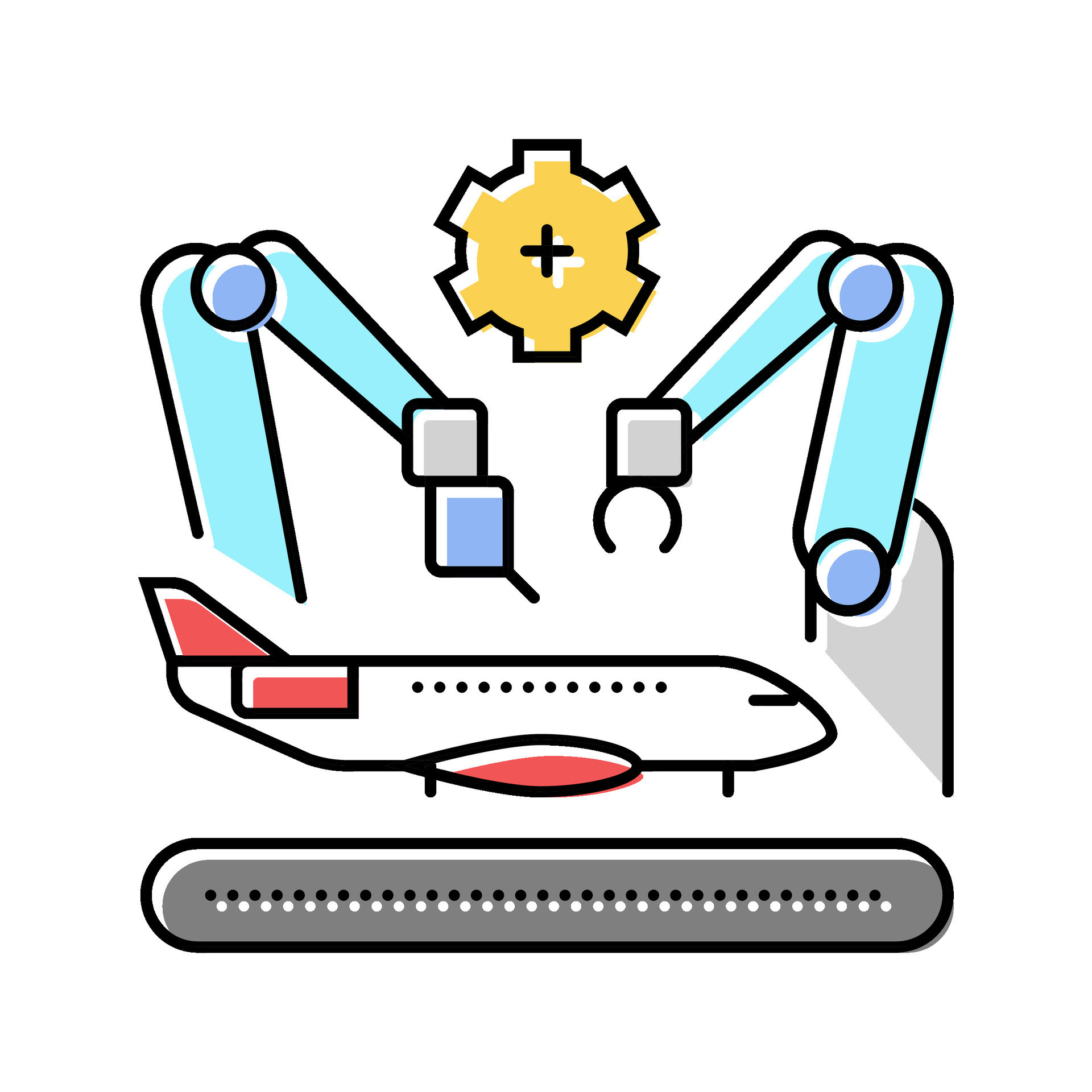 aerospace manufacturing aeronautical engineer color icon vector ... aerospace manufacturing aeronautical engineer color icon vector ...