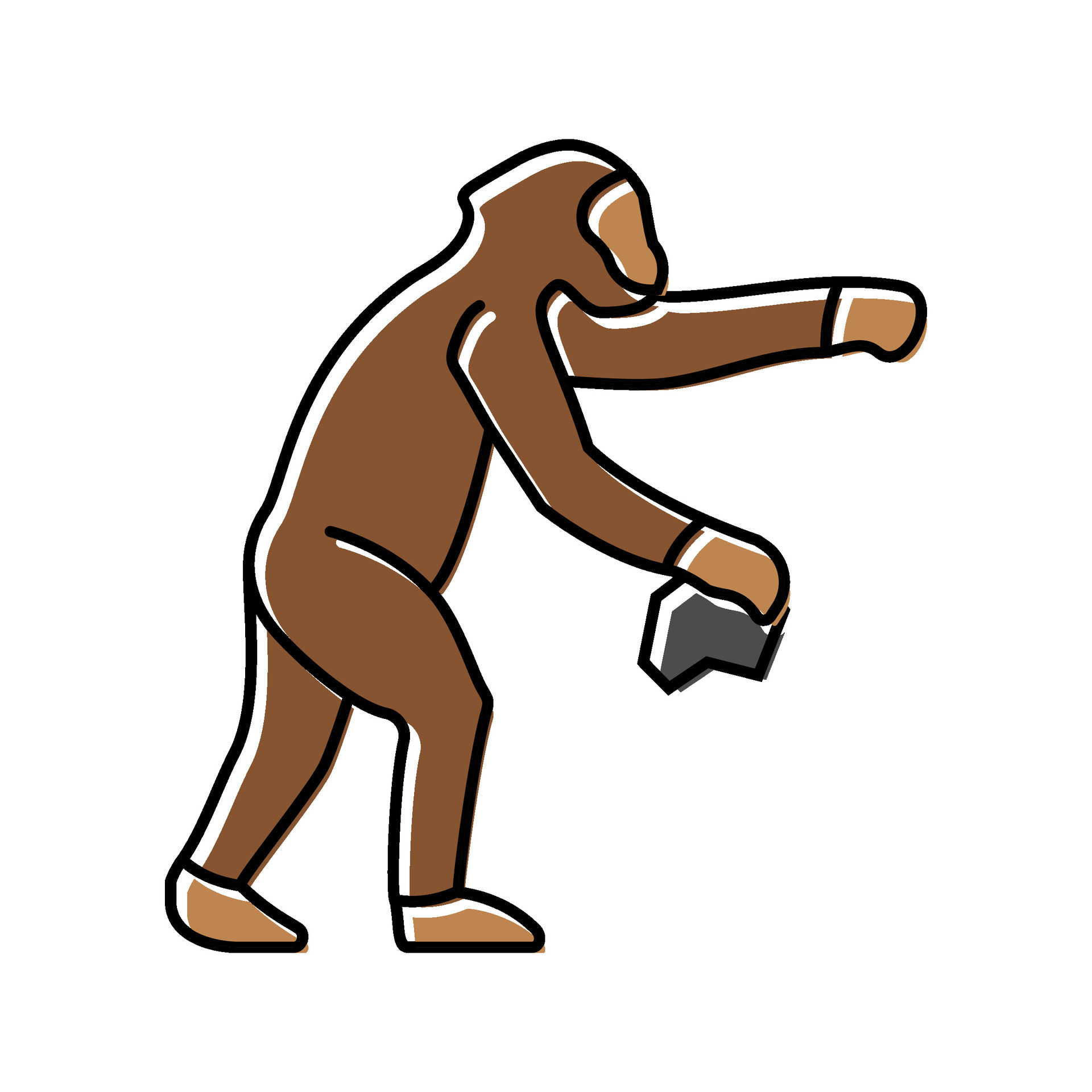 australopithecus human evolution color icon vector illustration ... australopithecus human evolution color icon vector illustration ...