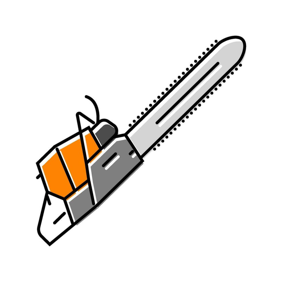 motosierra arma militar color icono vector ilustración 35275058 Vector en Vecteezy