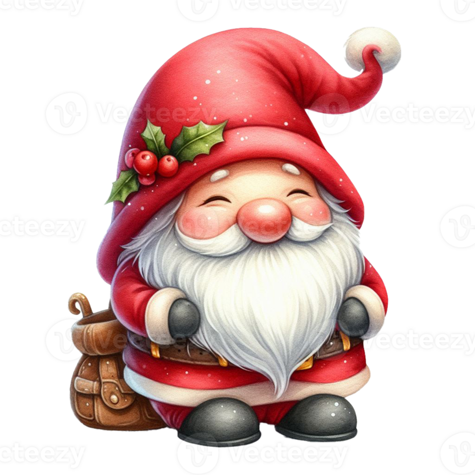 cute gnome santa claus cartoon hand draw cartoon style and christmas ...