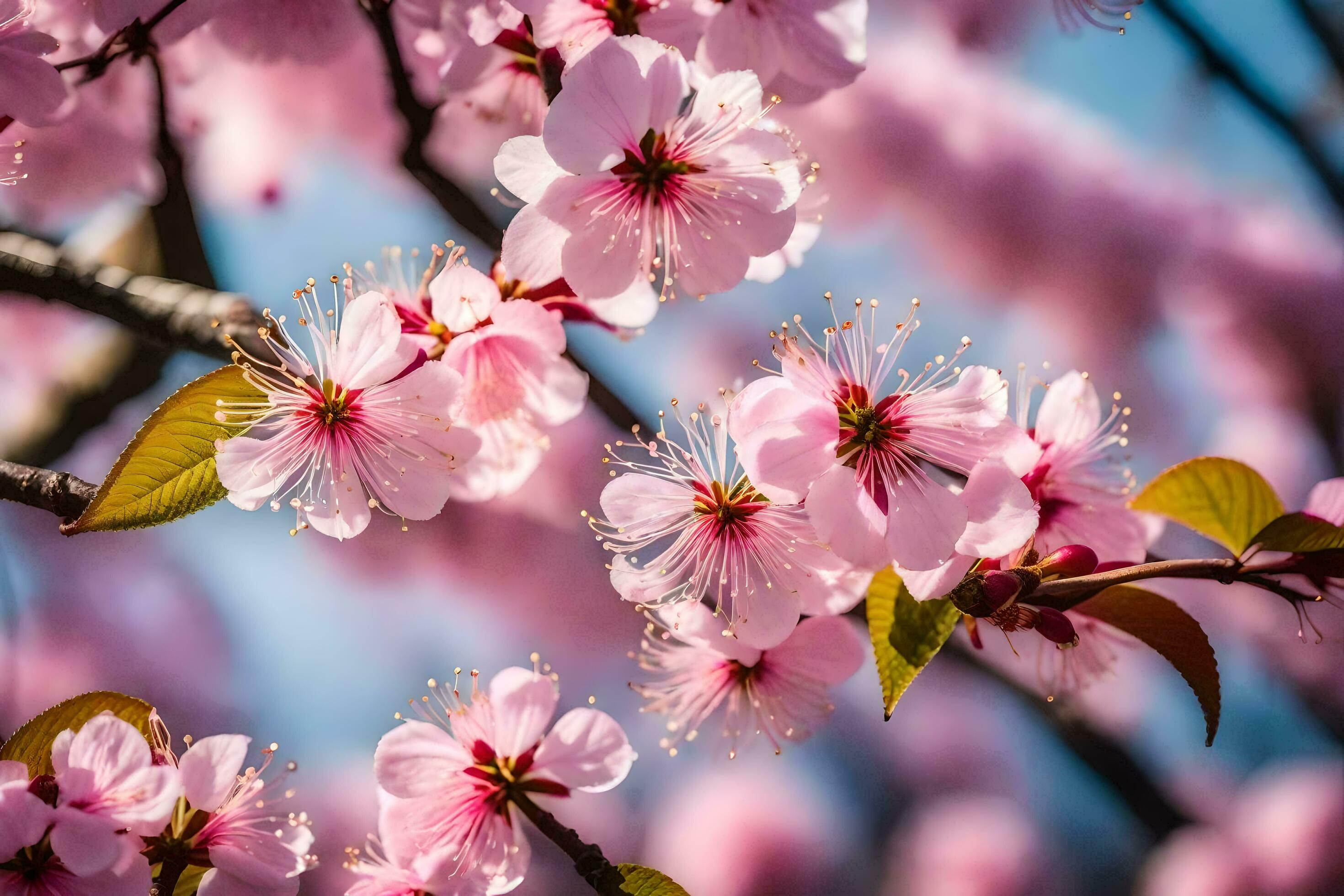 AI generated pink cherry blossoms on a tree. AI-Generated 35280144 ...