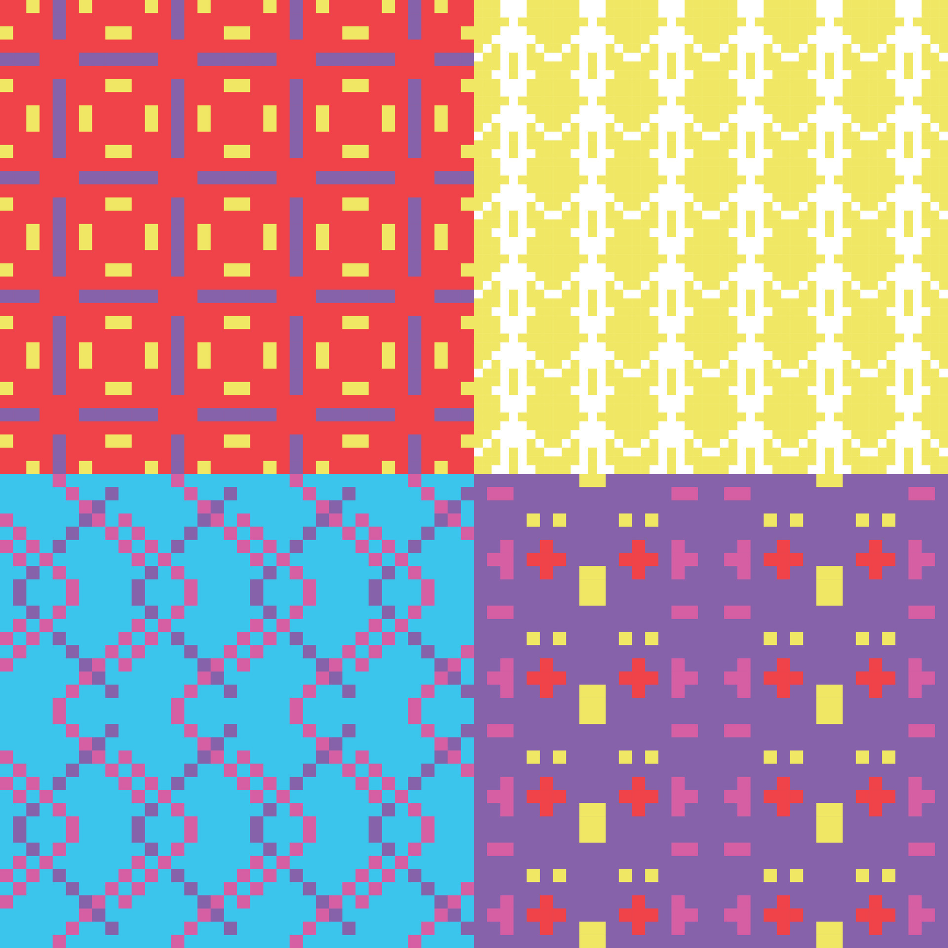 four different patterns with different colors and designs 35286692 ...