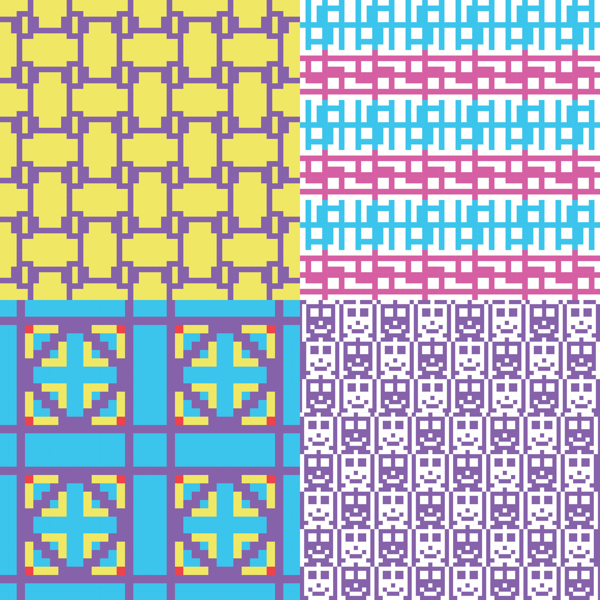 four different patterns with different colors and designs 35286694 ...