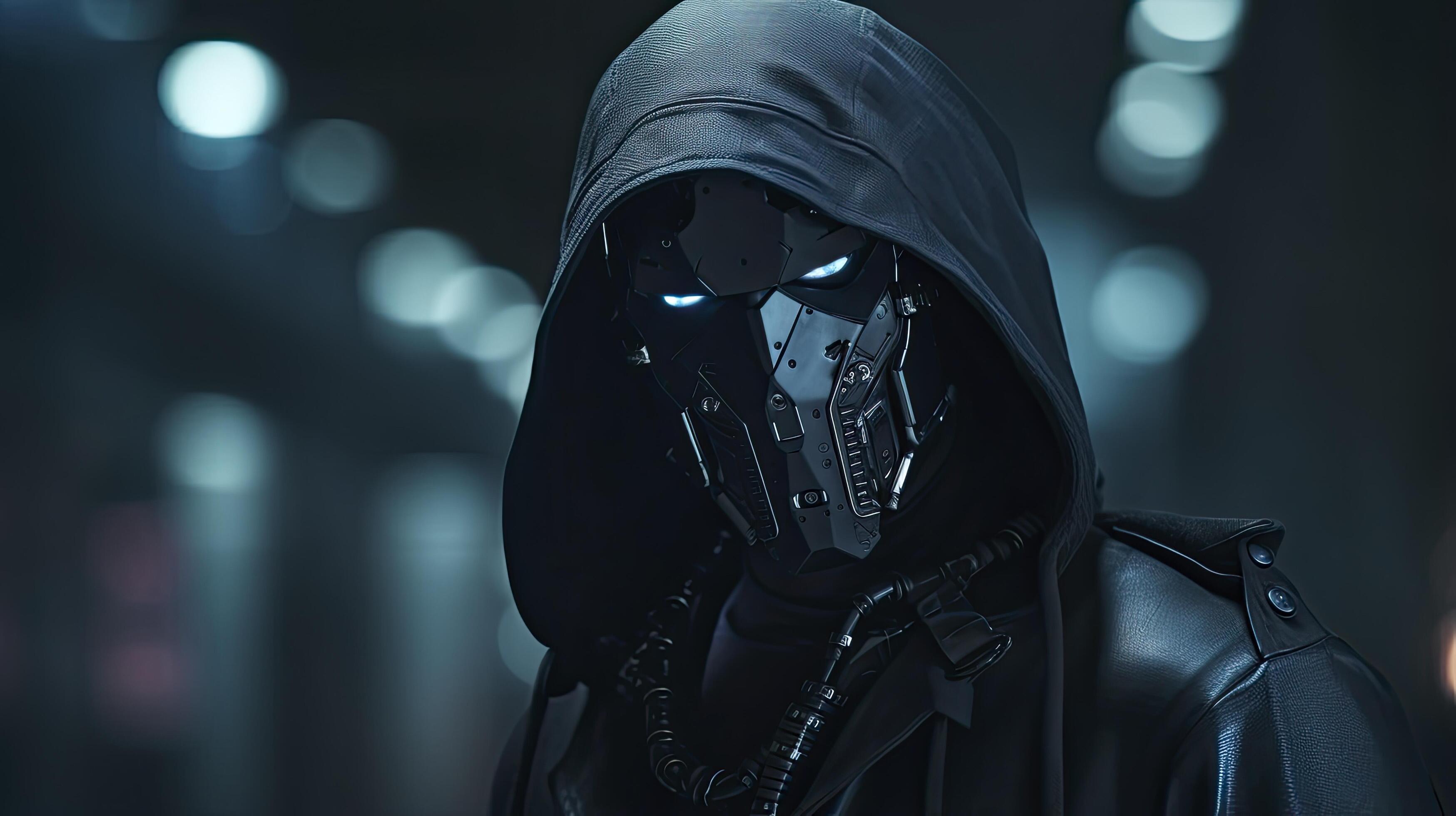Ai Generated Binary Intrigue Anonymous Robotic Hacker Concept Of
