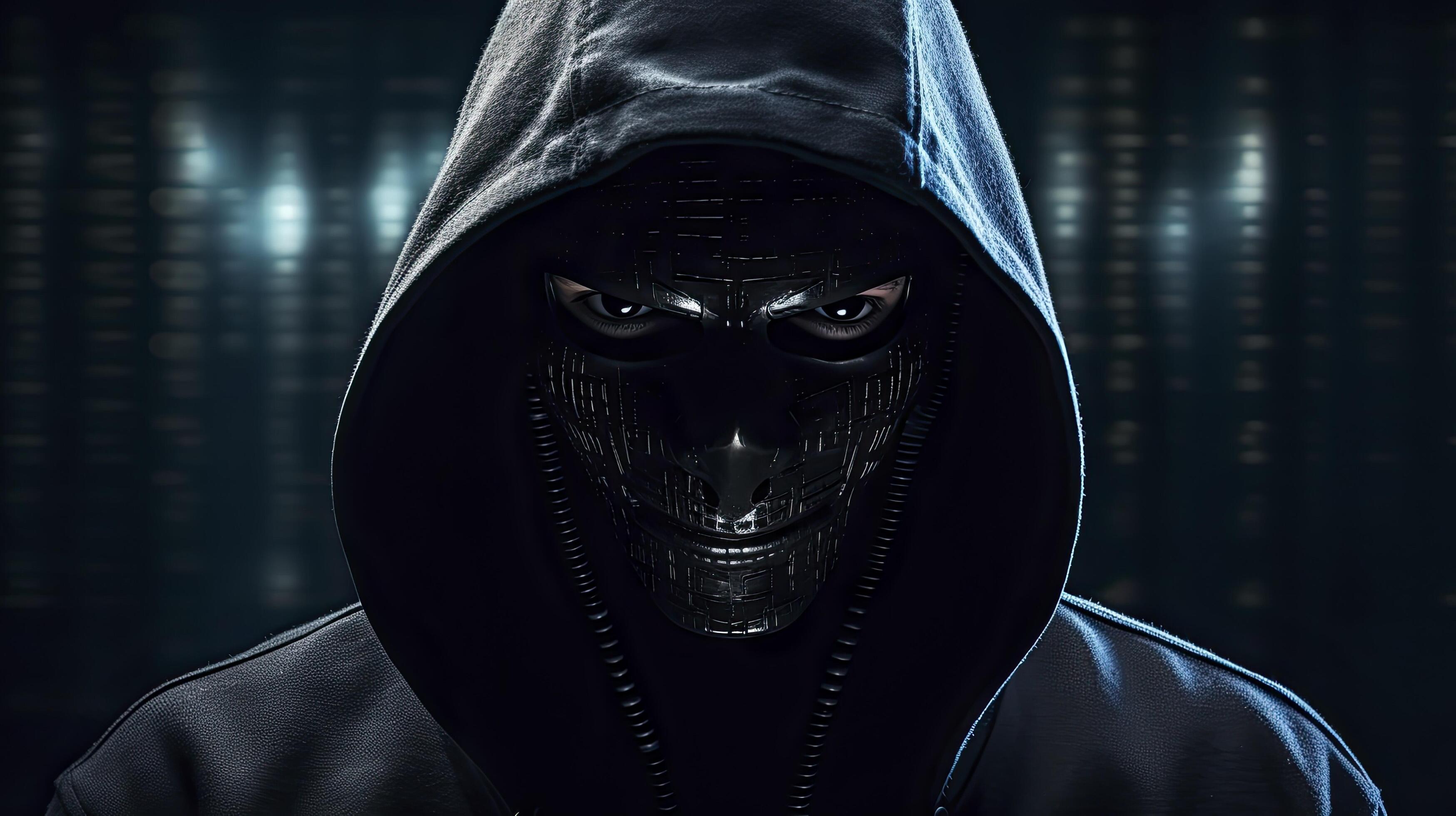 Ai Generated Binary Intrigue Anonymous Robotic Hacker Concept Of
