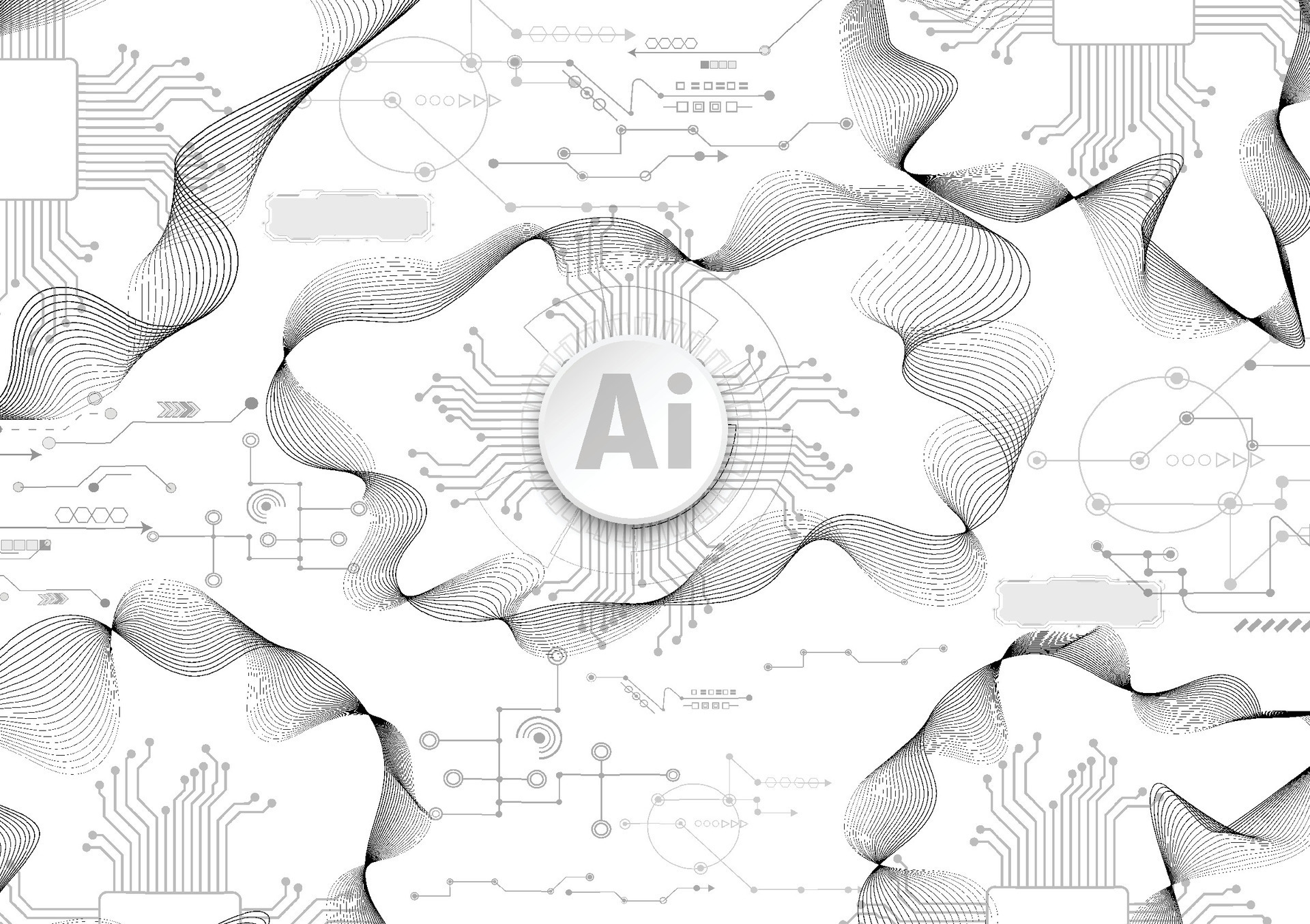 Chatbot OpenAi and line technology network background. Smart AI or ...