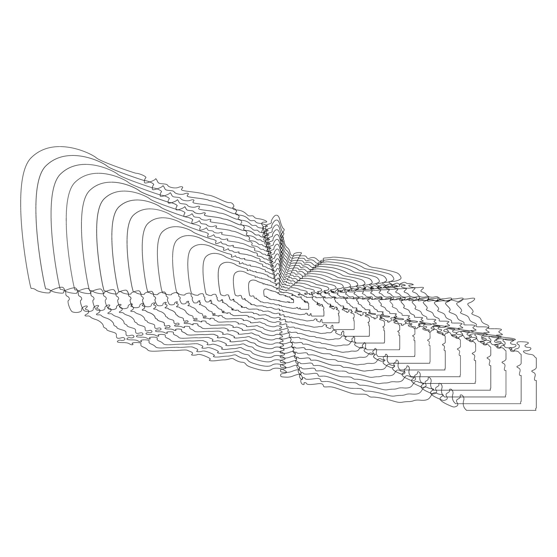 abstract wavy lines element. Flowing particles wave pattern 3D curve ...