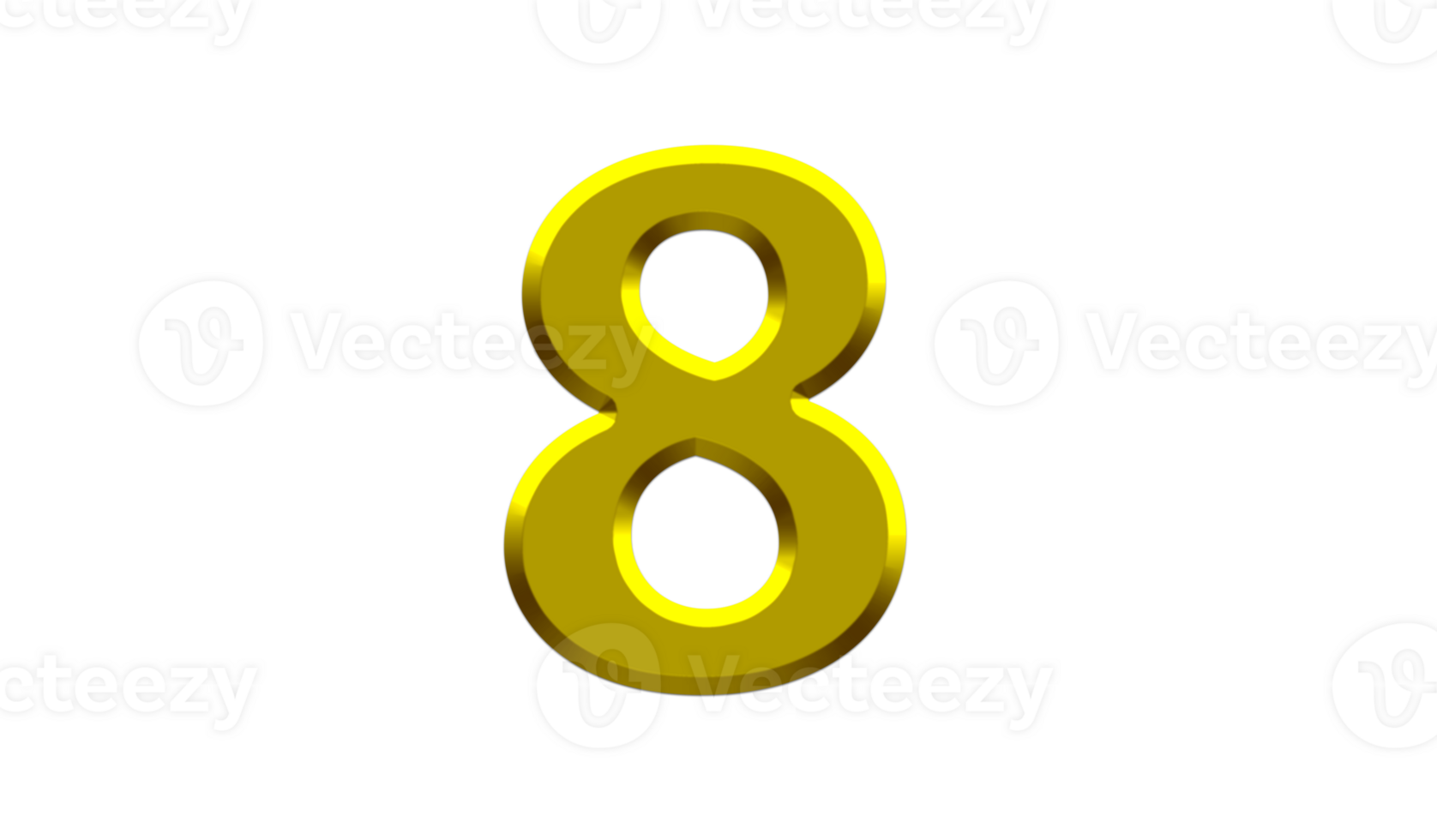 gold number 8 on transparent background 35308421 PNG