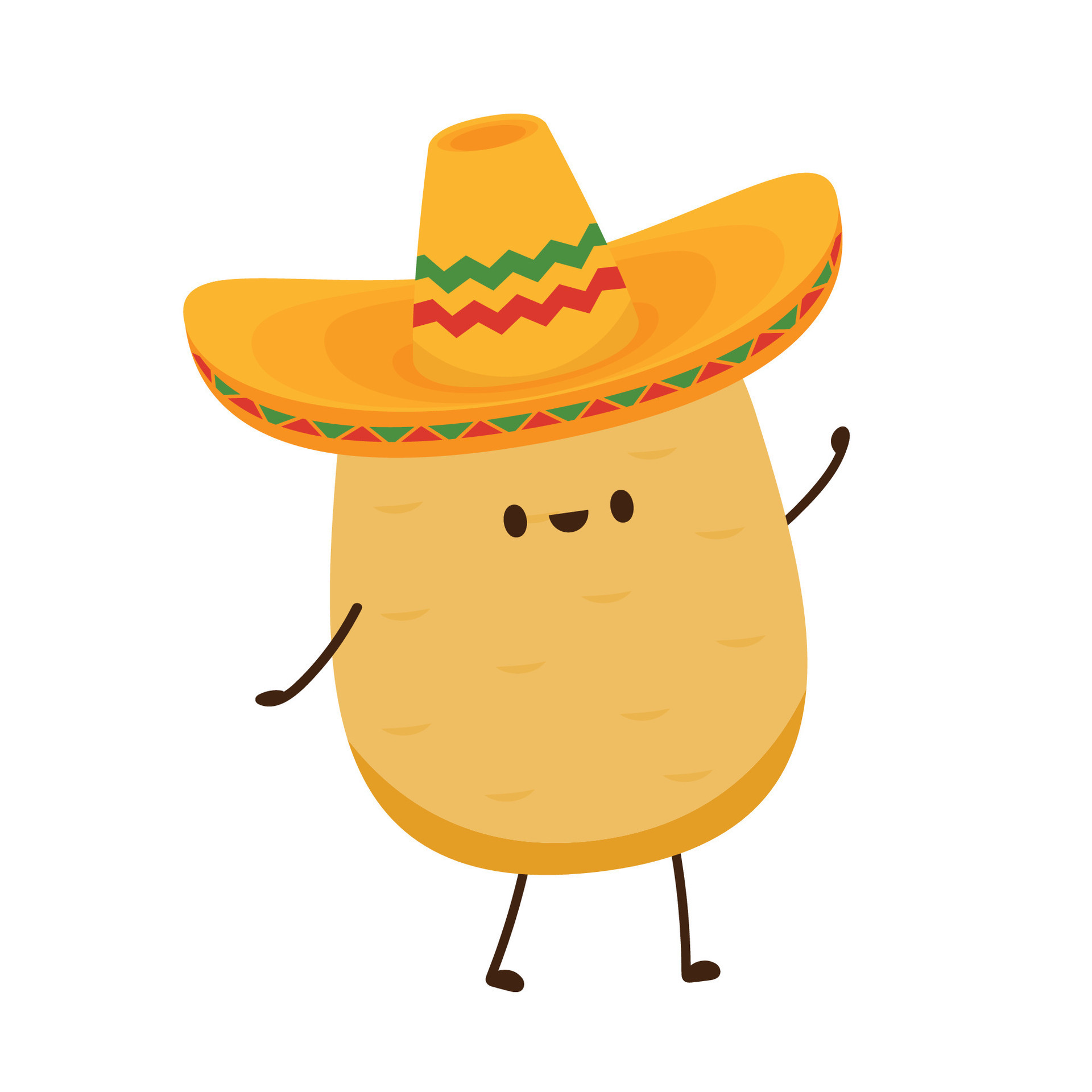 Potato Character Design Potato Vector Wallpaper Free Space For Text Potato On White