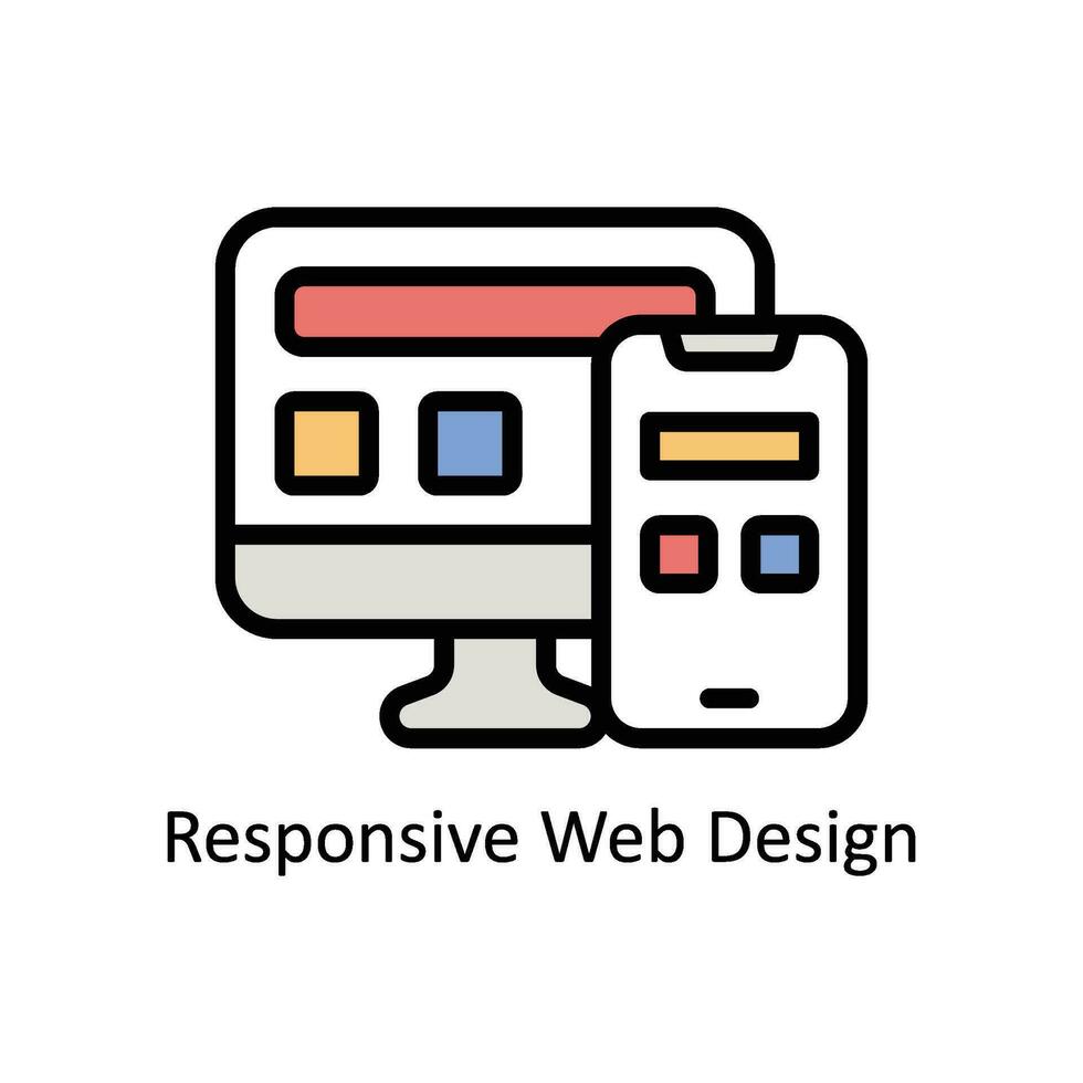 Responsive web Design vector Filled outline Icon Design illustration ... Responsive web Design vector Filled outline Icon Design illustration ...
