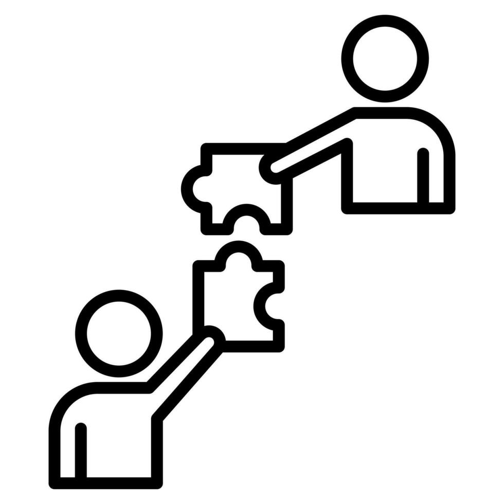 Joint Effort Icon line vector illustration 35316885 Vector Art at Vecteezy