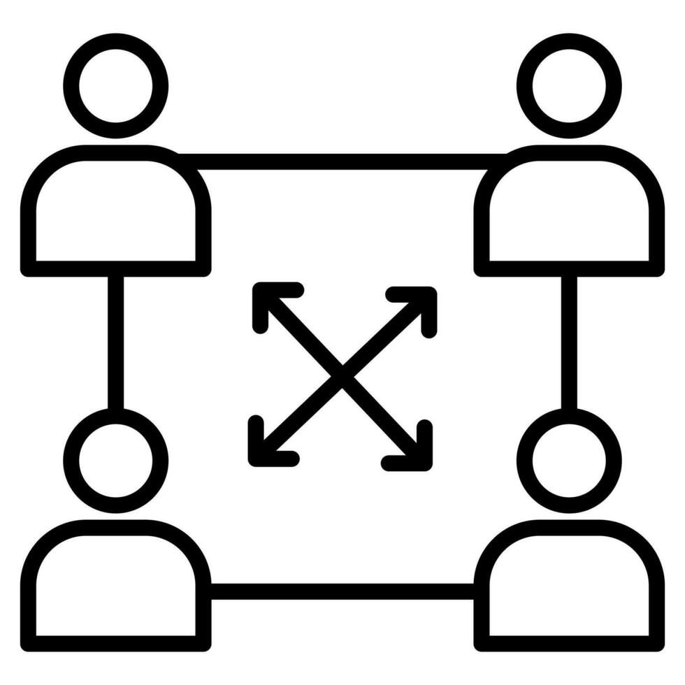 Cross-Functional Icon line vector illustration 35316895 Vector Art at ... Cross-Functional Icon line vector illustration 35316895 Vector Art at ...