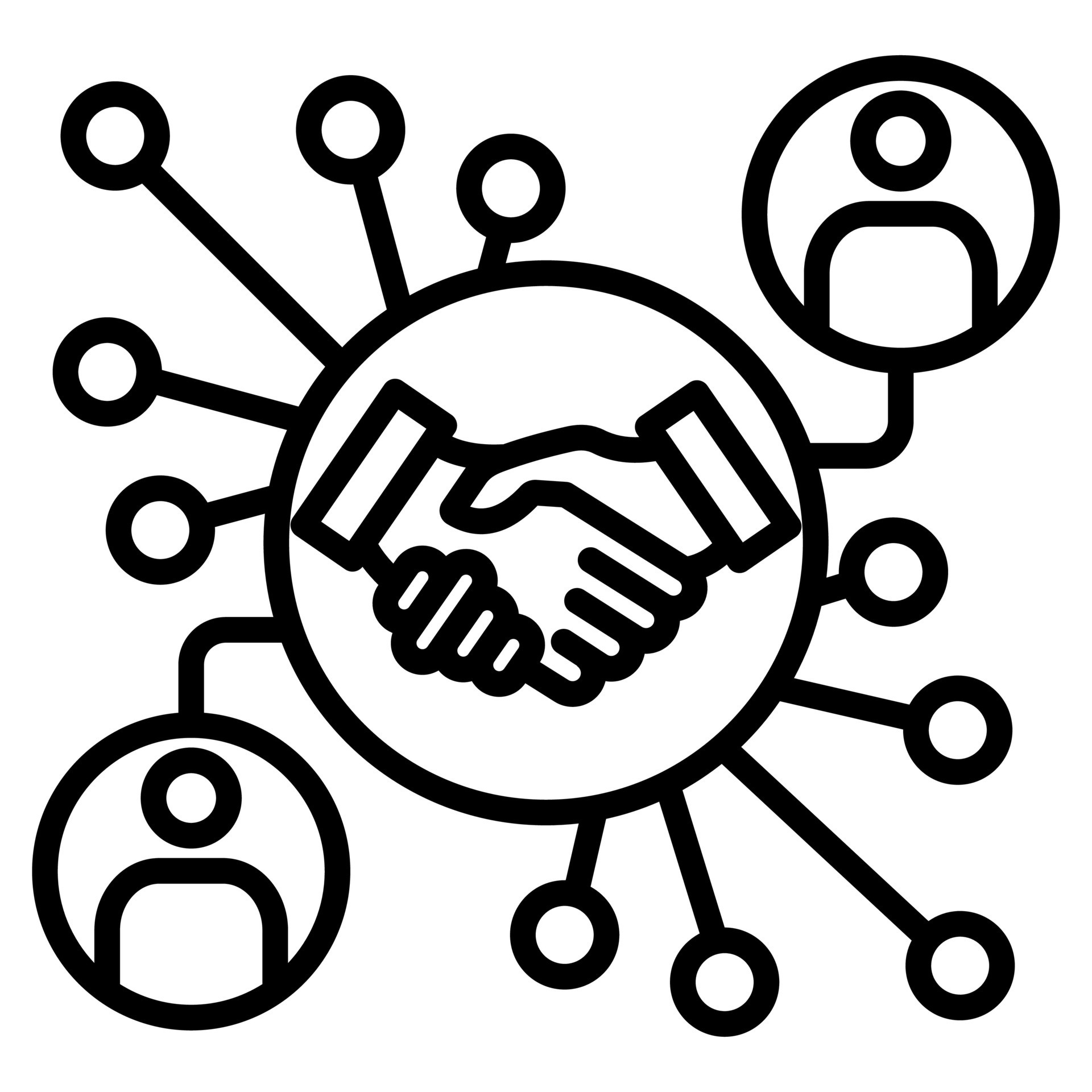 Collaboration Network Icon Line Vector Illustration 35316906 Vector Art