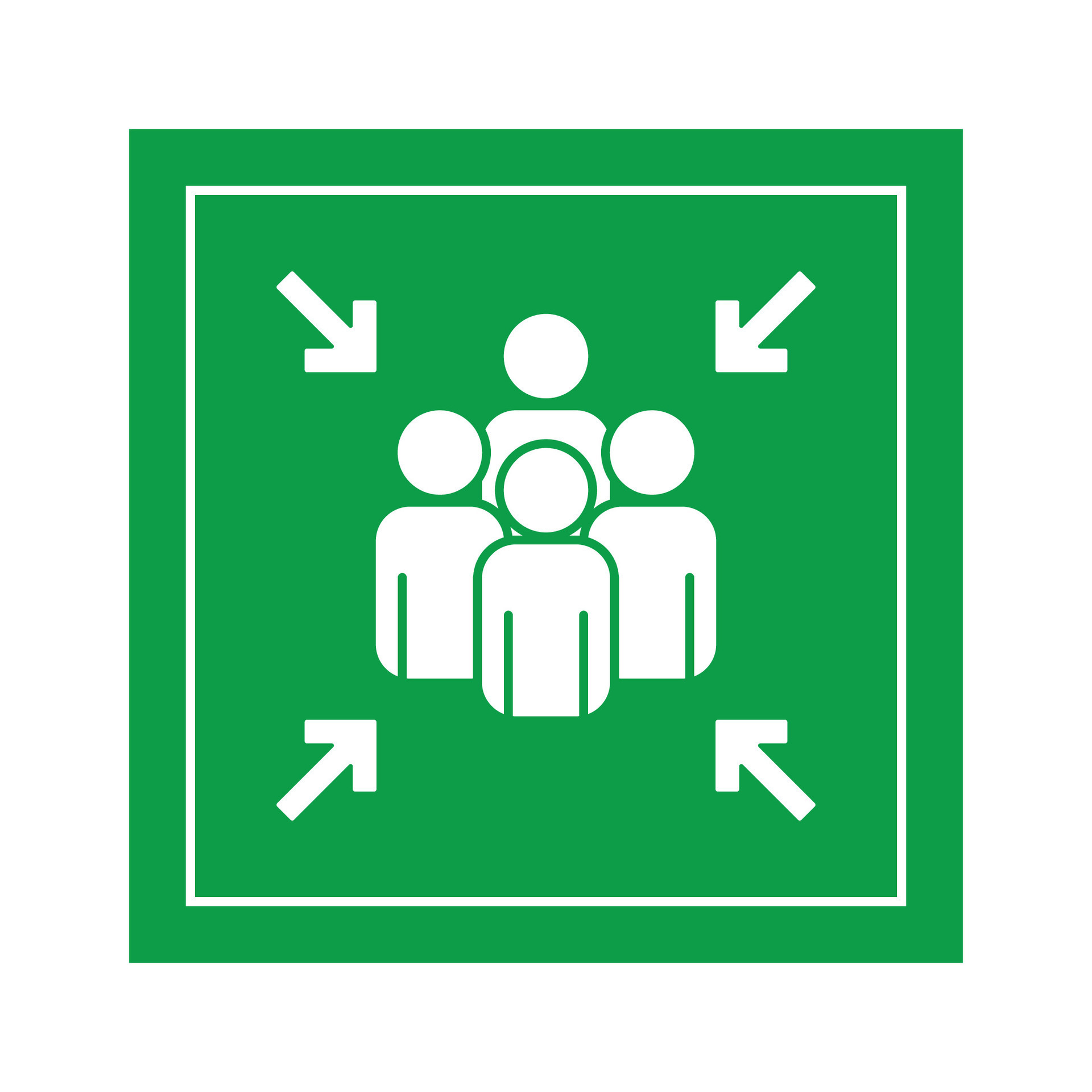 Emergency evacuation assembly point sign vector illustration. 35317673 ...