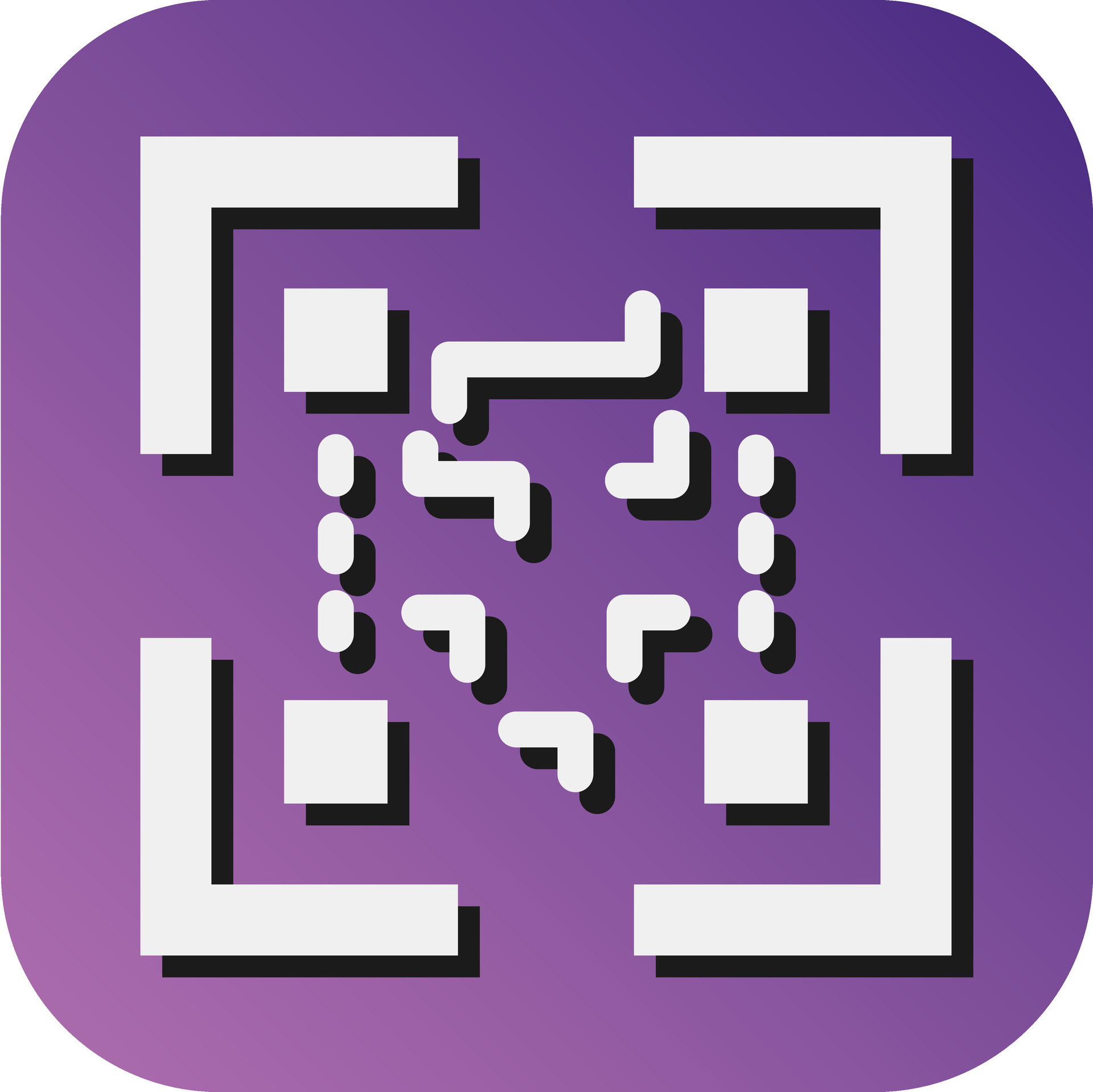 Qr Code Vector Glyph Gradient Background Icon For Personal And ...