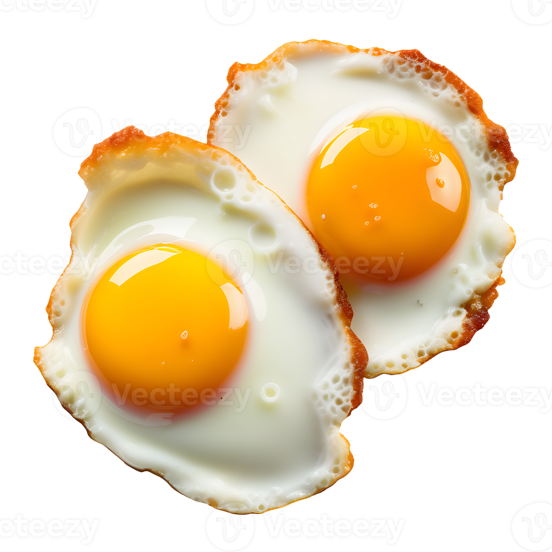 AI generated Two Fried Eggs Isolated on Transparent Background 35320536 PNG