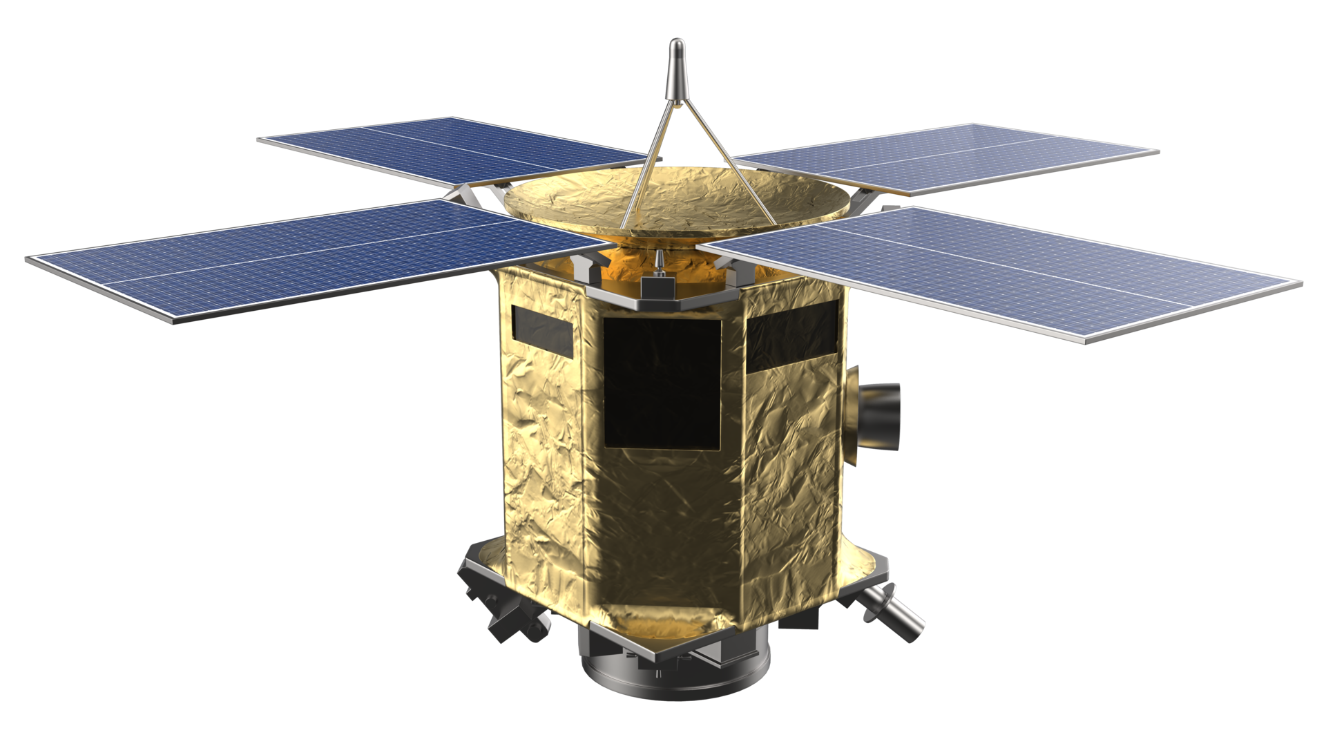 Space Satellite Orbiting In Space 3d Rendering Illustration 35320924 Png