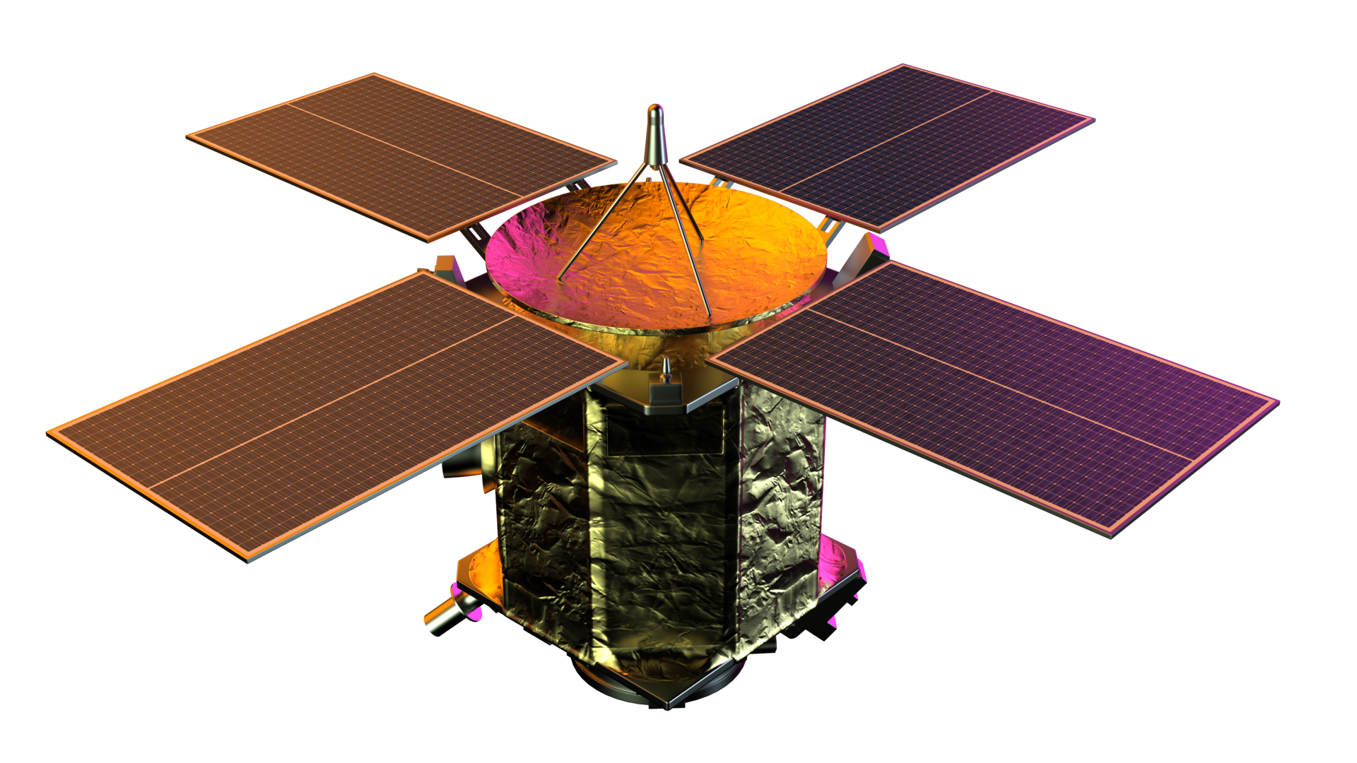 Space Satellite Orbiting In Space 3d Rendering Illustration 35320955 Png