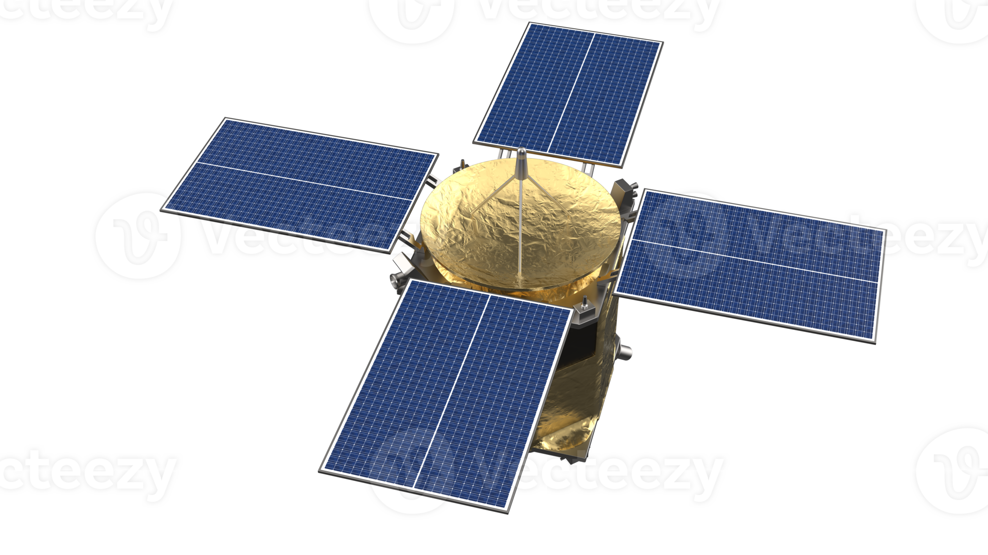 Space Satellite Orbiting In Space 3d Rendering Illustration 35320961 Png
