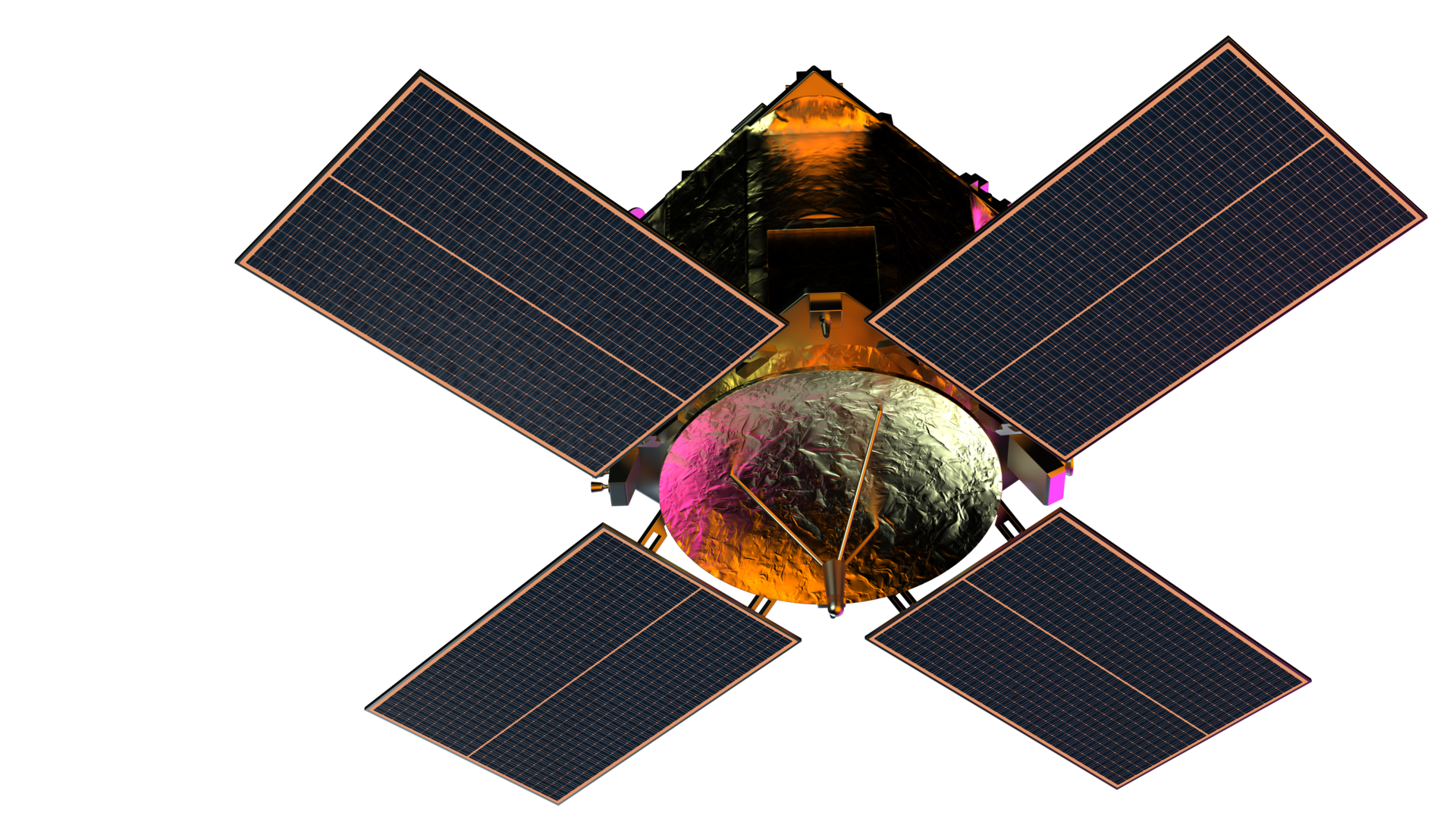 Space Satellite Orbiting In Space 3d Rendering Illustration 35321032 Png